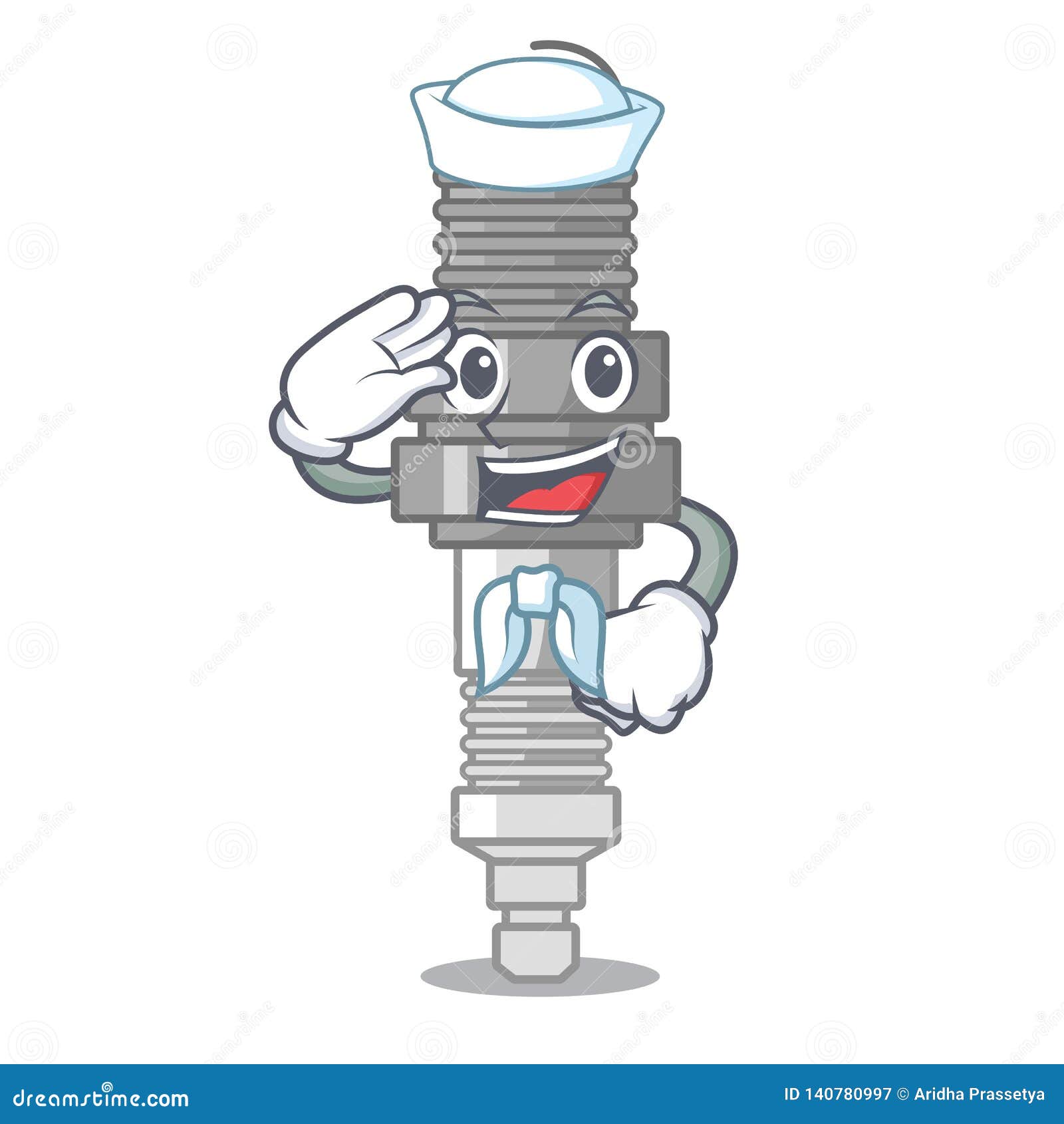 Sailor Spark Plug in the Character Shape Stock Vector - Illustration of ...
