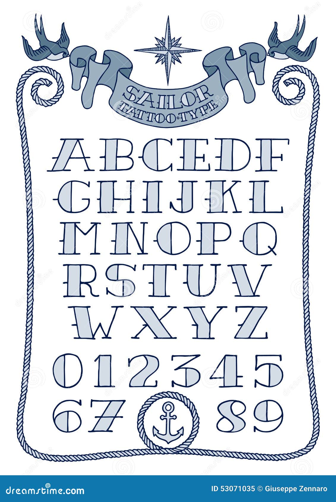 Sailor Tattoo Font