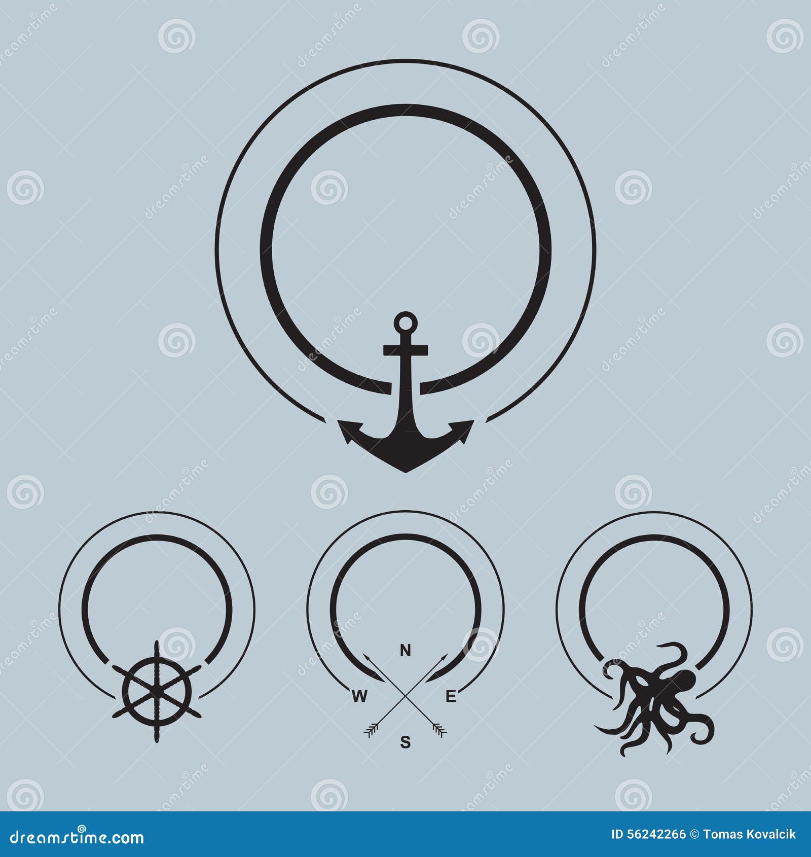 Sailor vector set stock vector. Illustration of rope - 56242266