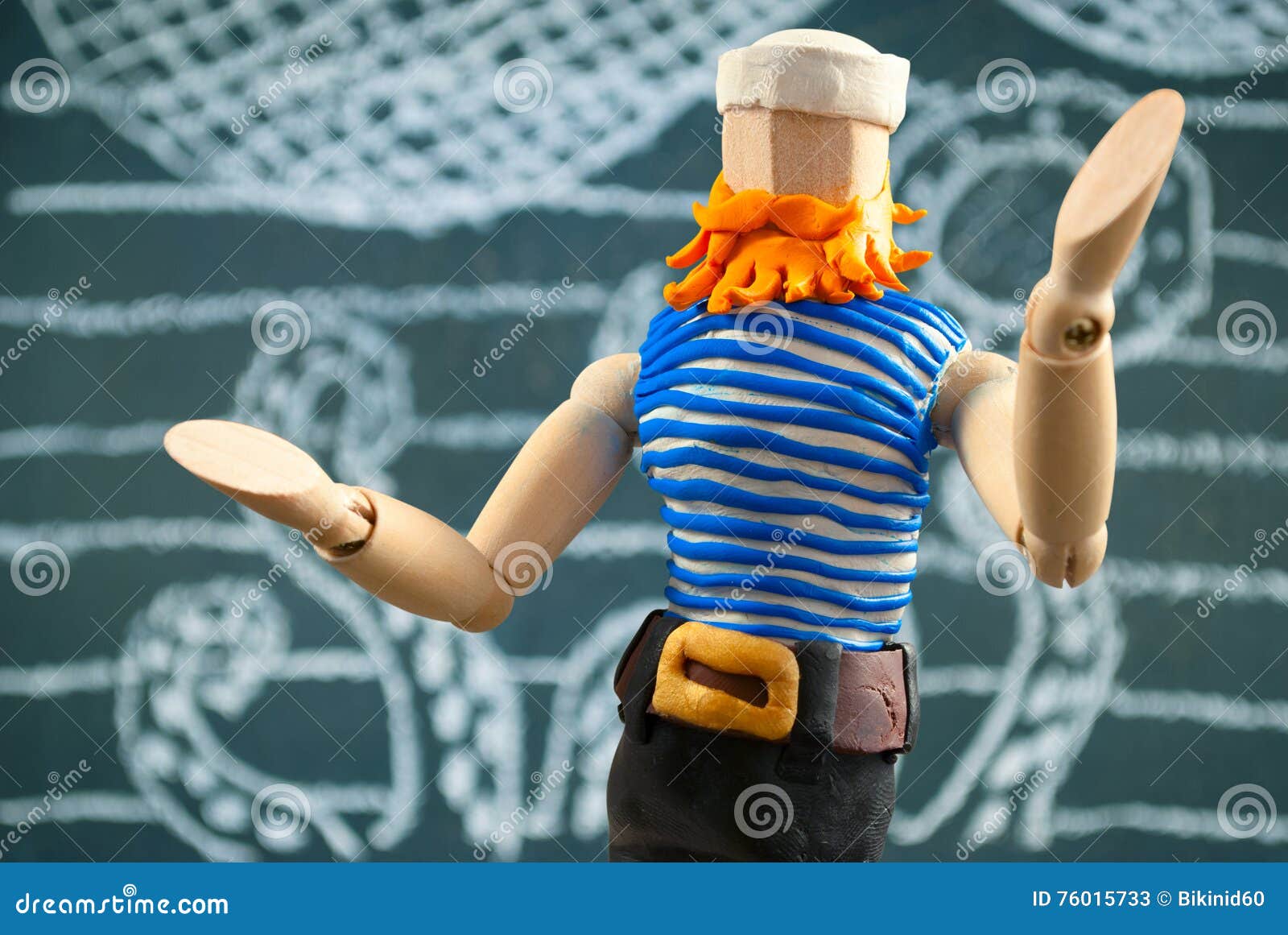 Sailor wooden dummy. stock image. Image of nautical, studio - 76015733