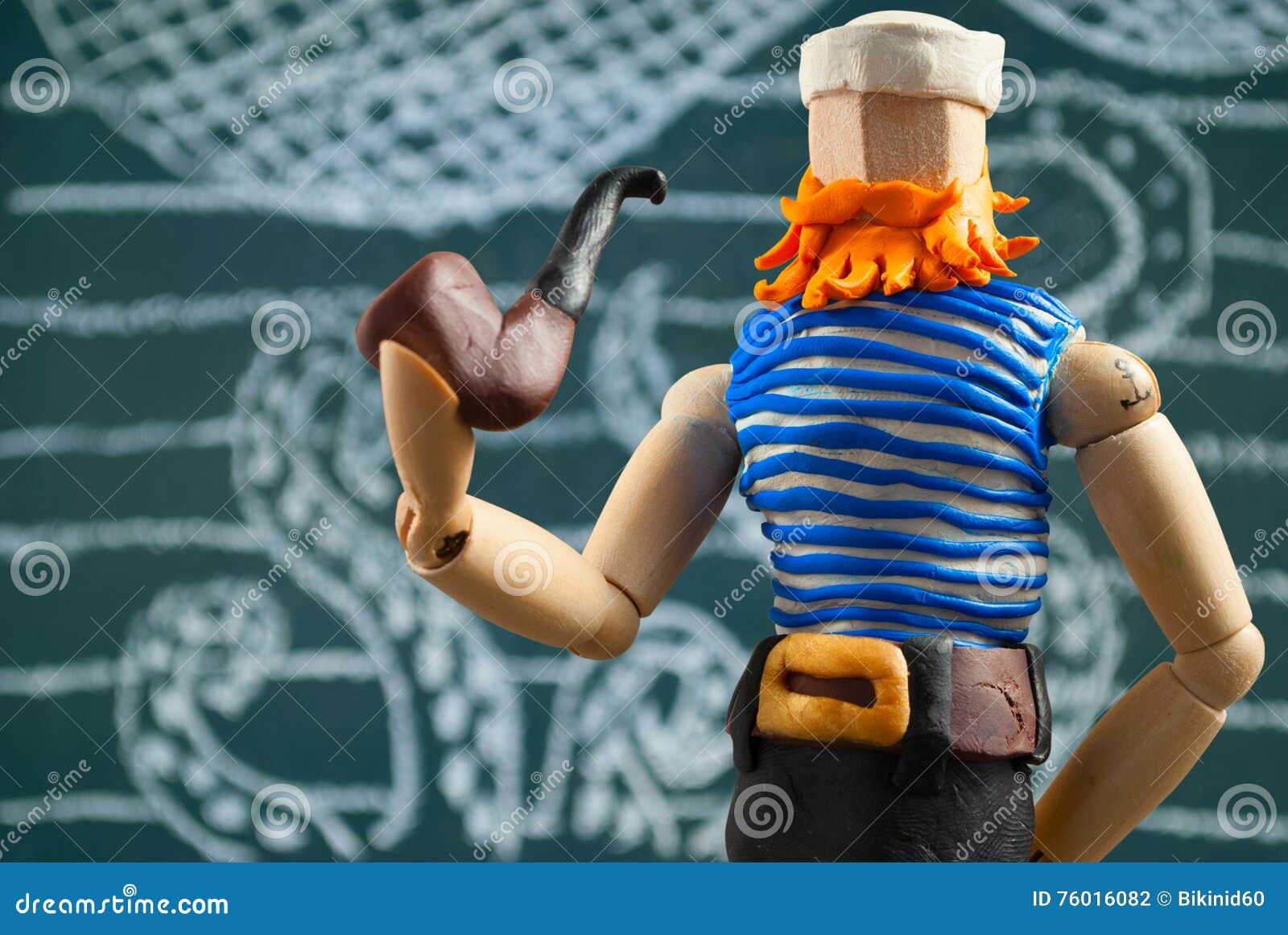 Sailor wooden dummy. stock photo. Image of plasticine - 76016082
