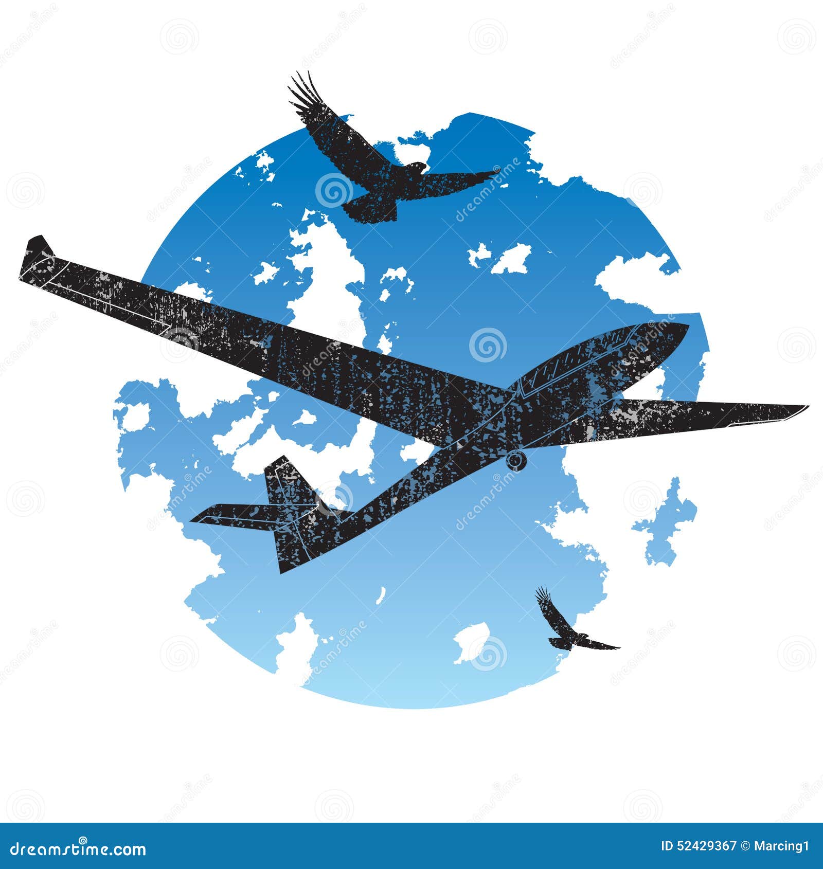 Sailplane grunge icon stock illustration. Illustration of flight - 52429367
