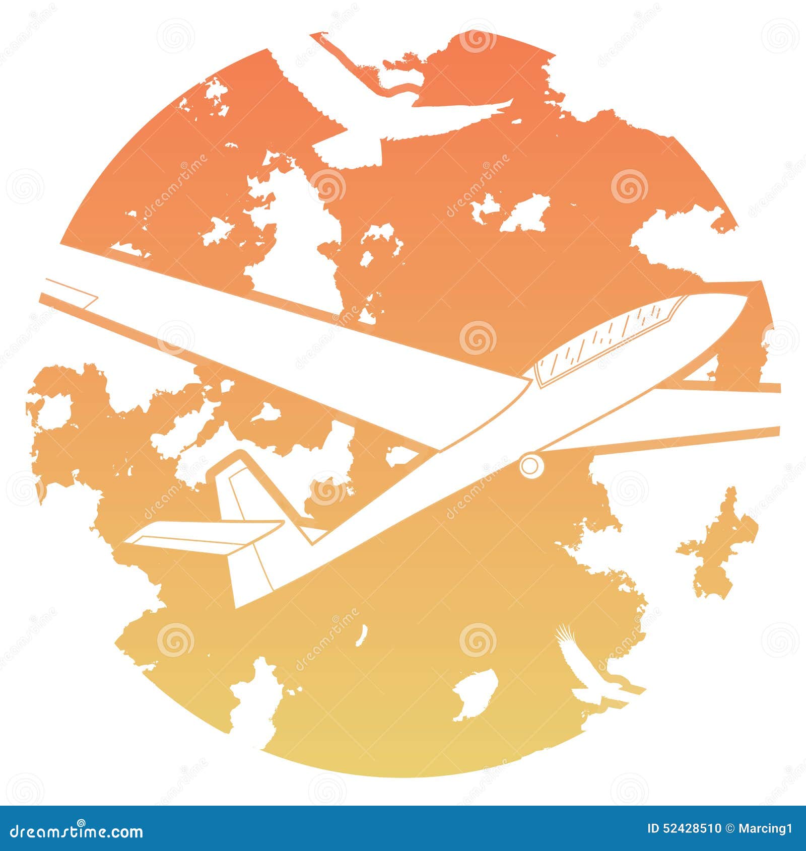 Sailplane icon stock illustration. Illustration of plane - 52428510