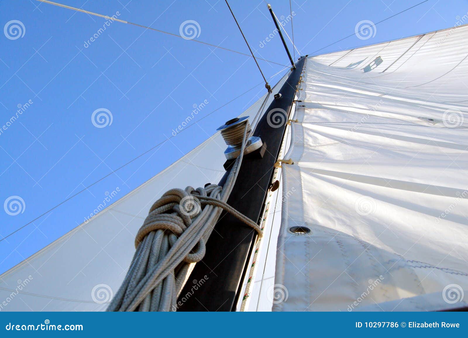 Sails and line stock photo. Image of boat, maritime, winch - 10297786