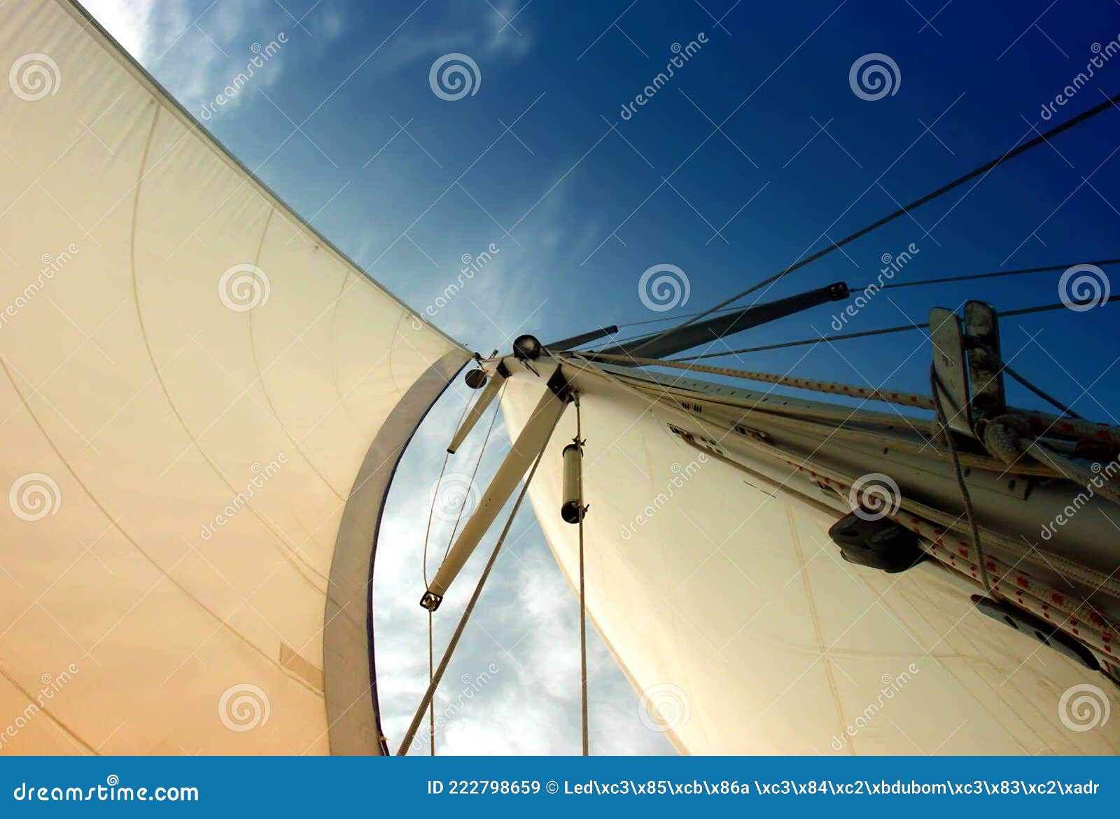 Sails and masts stock image. Image of sailboat, line - 222798659