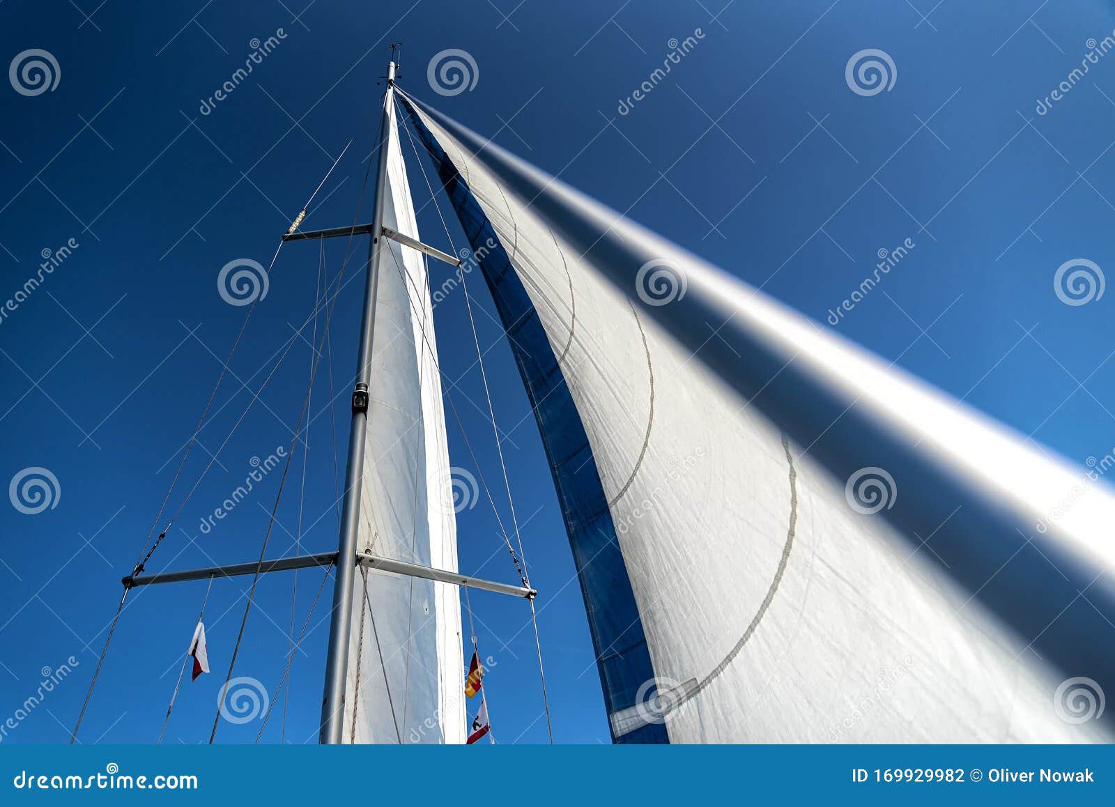 Sails of a Sailing Yacht in the Wind Stock Photo - Image of seafaring ...