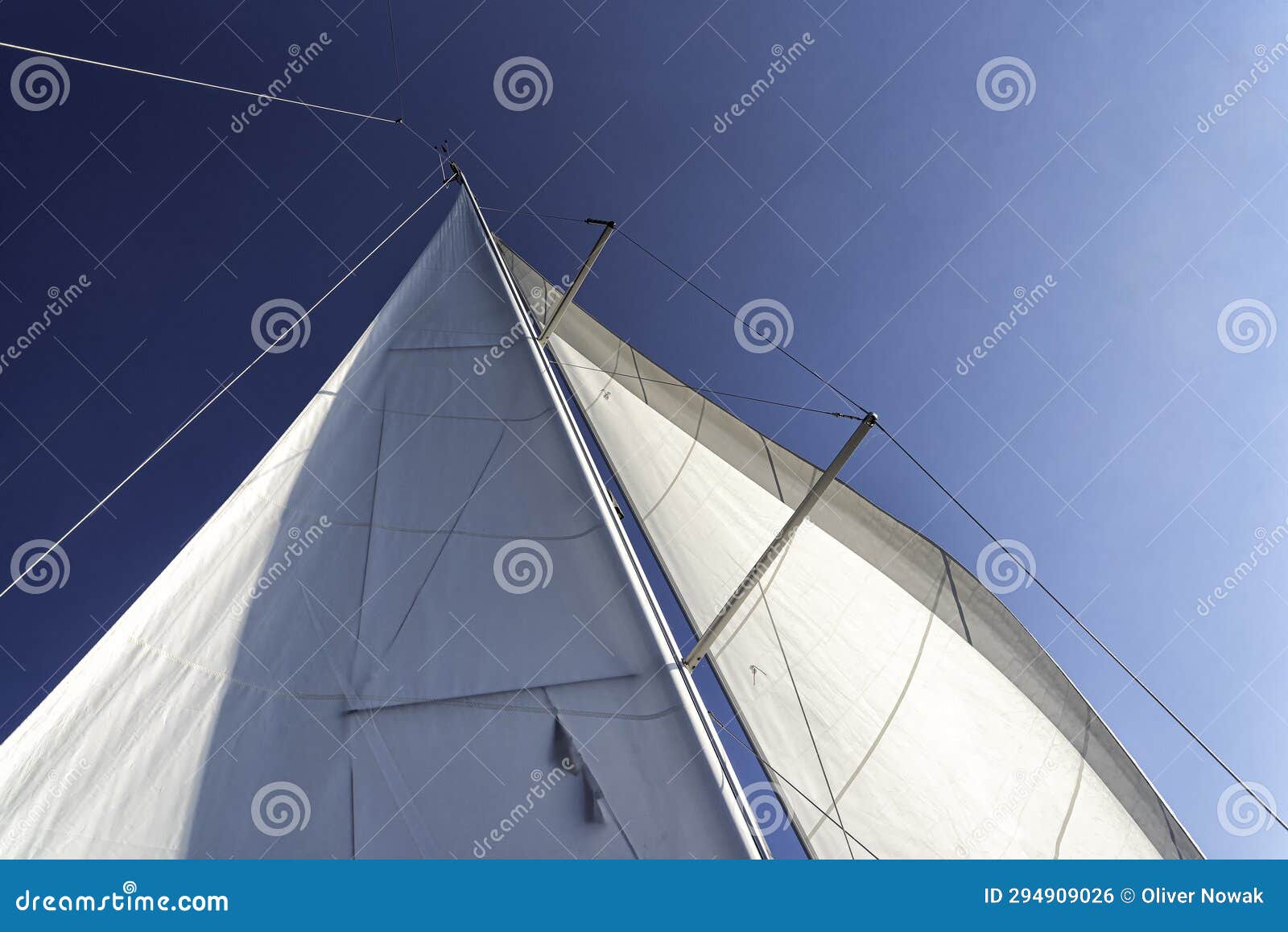 Sails in the wind stock photo. Image of yachtsmen, seafaring - 294909026