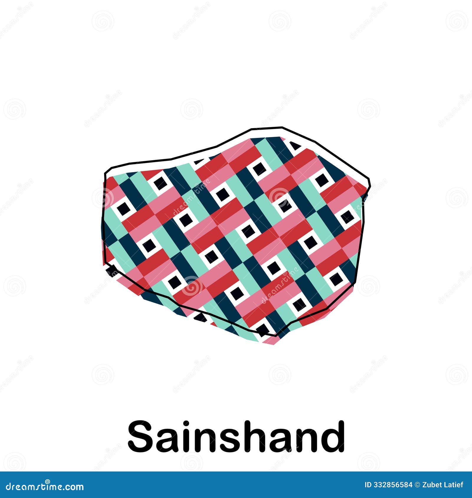 Sainshand Map. Vector Map of Mongolia Country Colorful Design ...