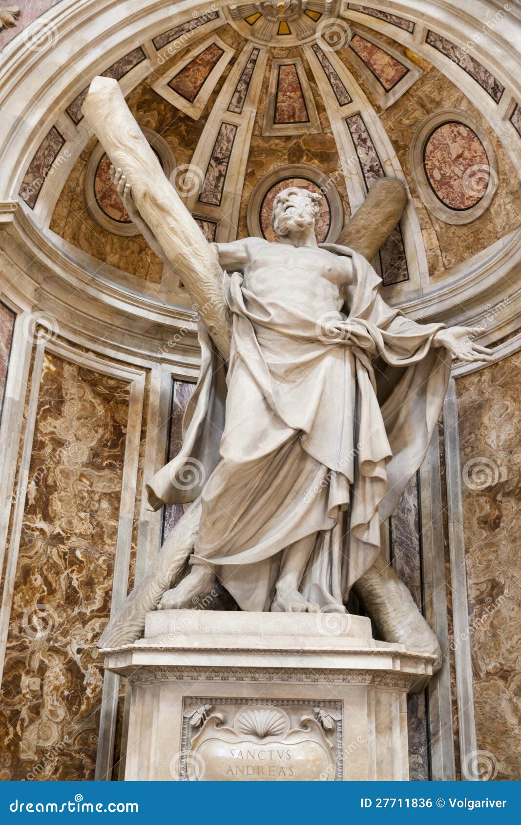 Saint Andrew Statue In The Basilica Of Vatican Royalty Free Stock Image ...
