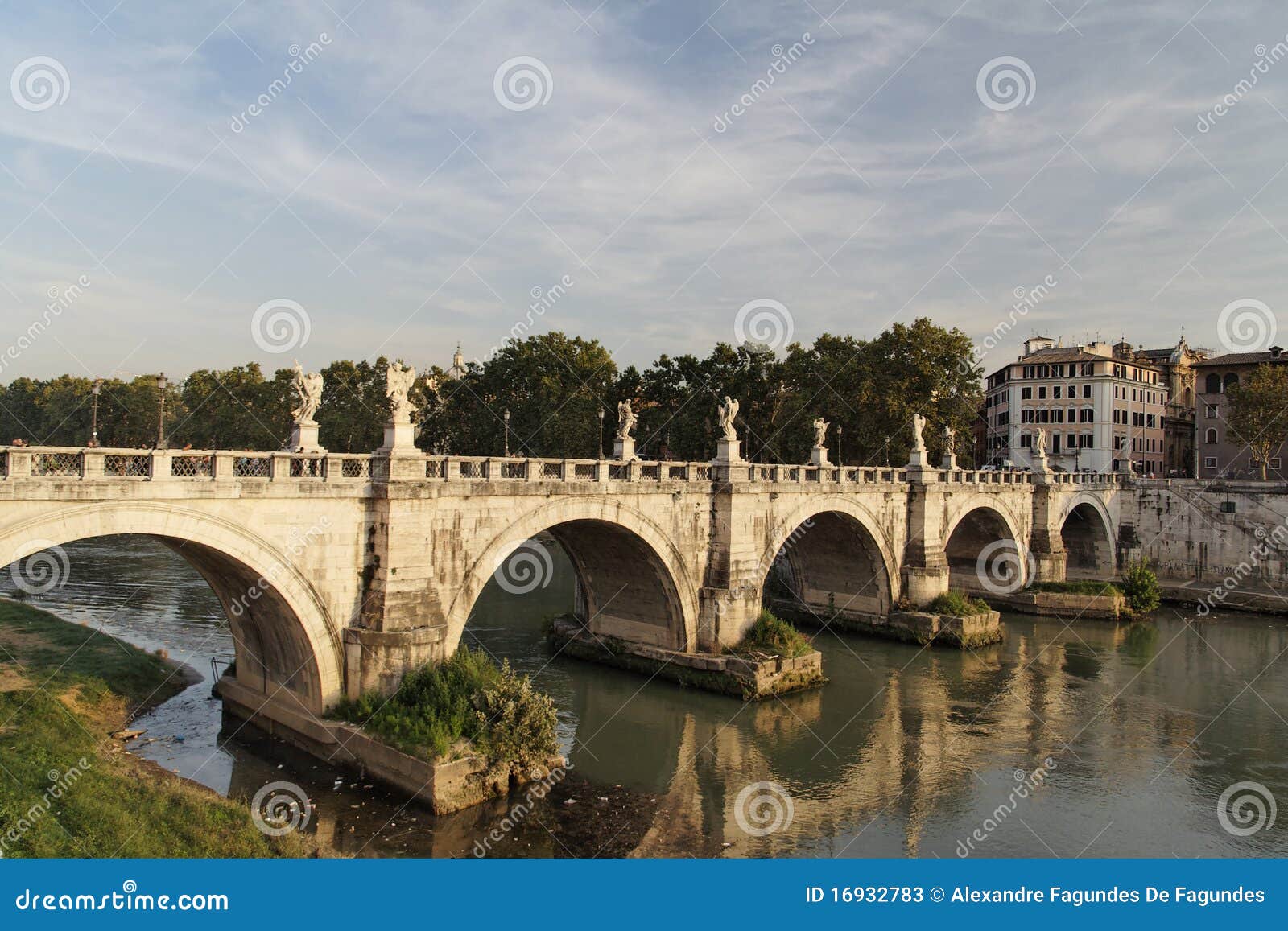 Saint Angel Bridge Rome stock image. Image of angel, tiber - 16932783