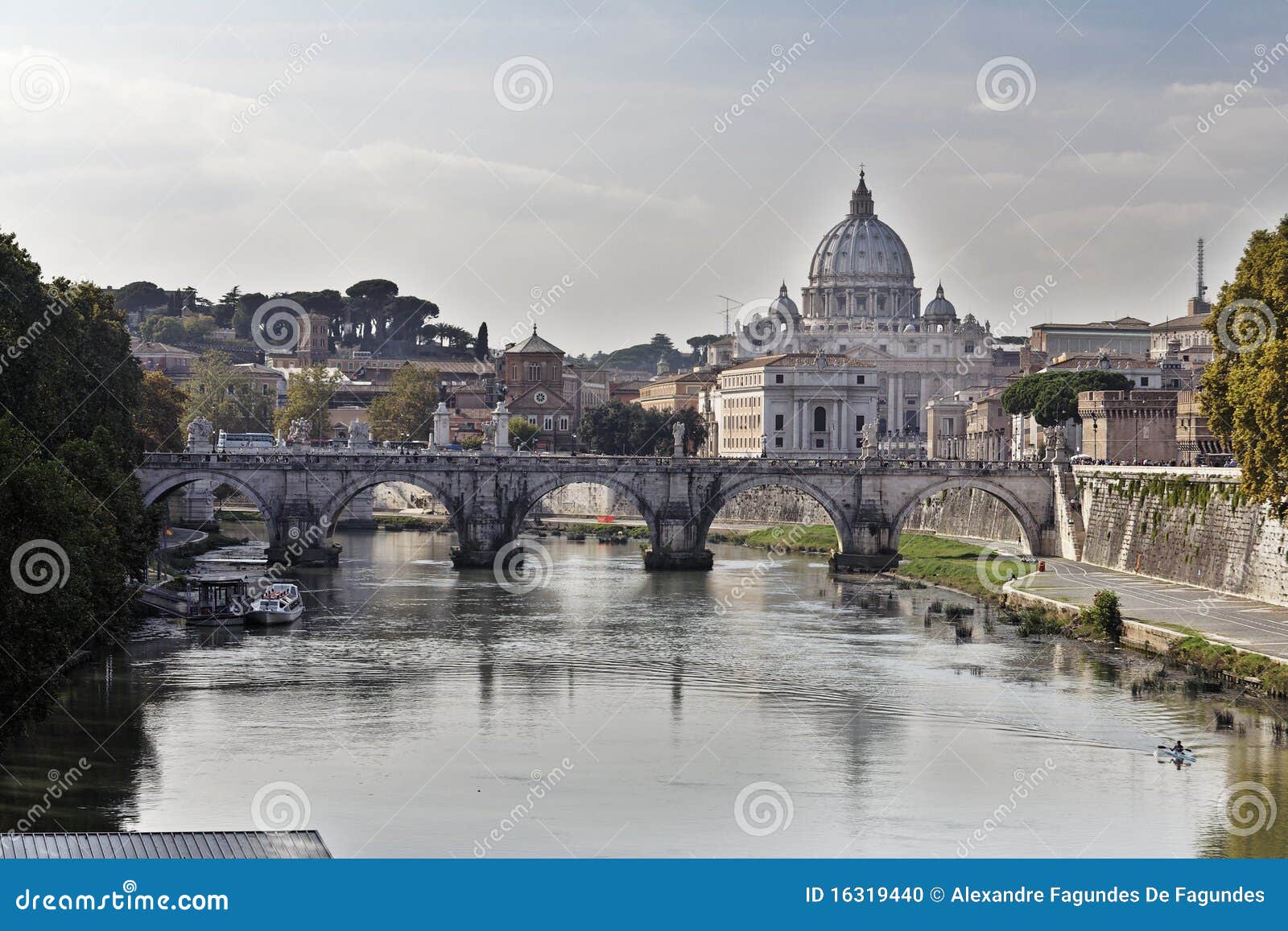 Saint Angel Bridge and Vatican City Stock Photo - Image of vatican ...
