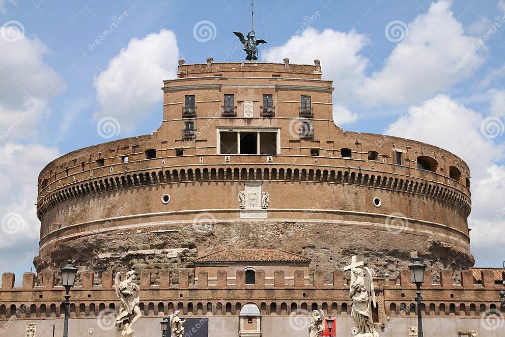 Saint Angel castle in Rome stock photo. Image of rome - 19349666