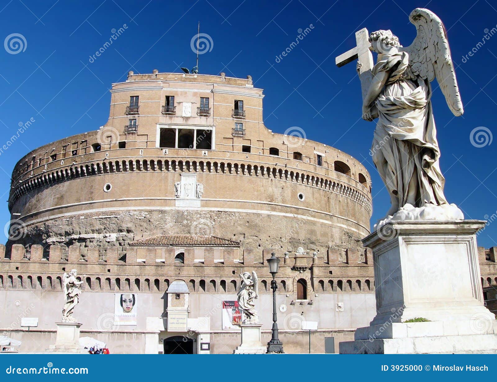 Saint Angel Castle in Rome stock photo. Image of architecture - 3925000