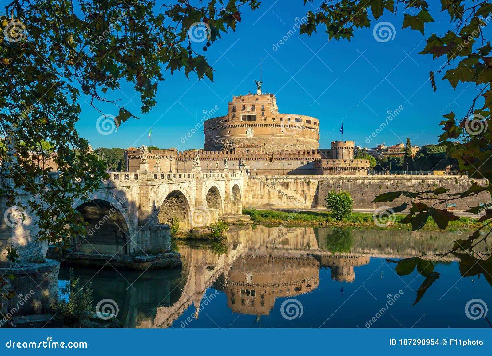 Saint Angel Castle in Rome, Italy Stock Photo - Image of building, rome ...