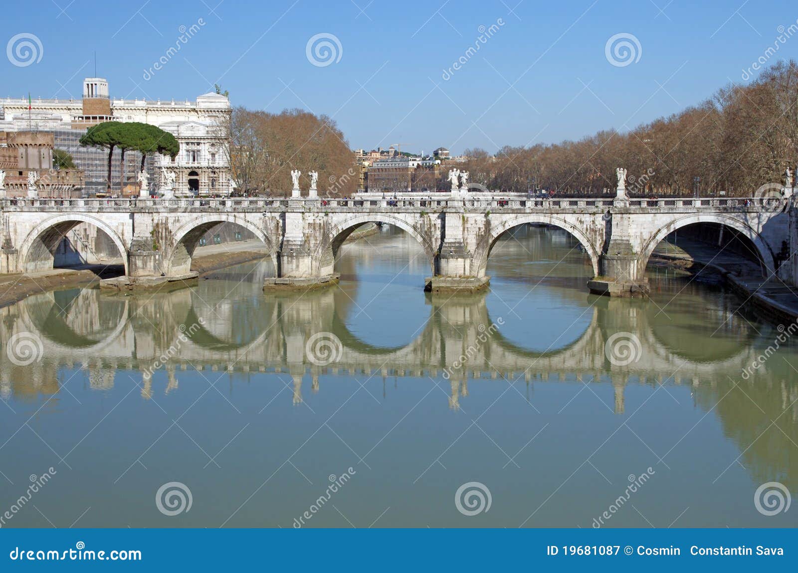 Saint Angelo bridge stock image. Image of detail, blue - 19681087
