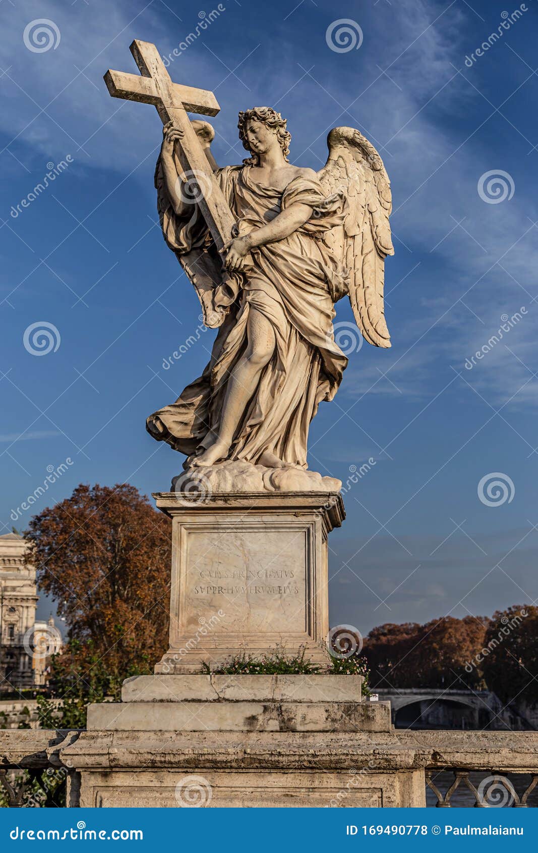 Saint Angelo Bridge Statues in Rome, Italy Editorial Stock Photo ...