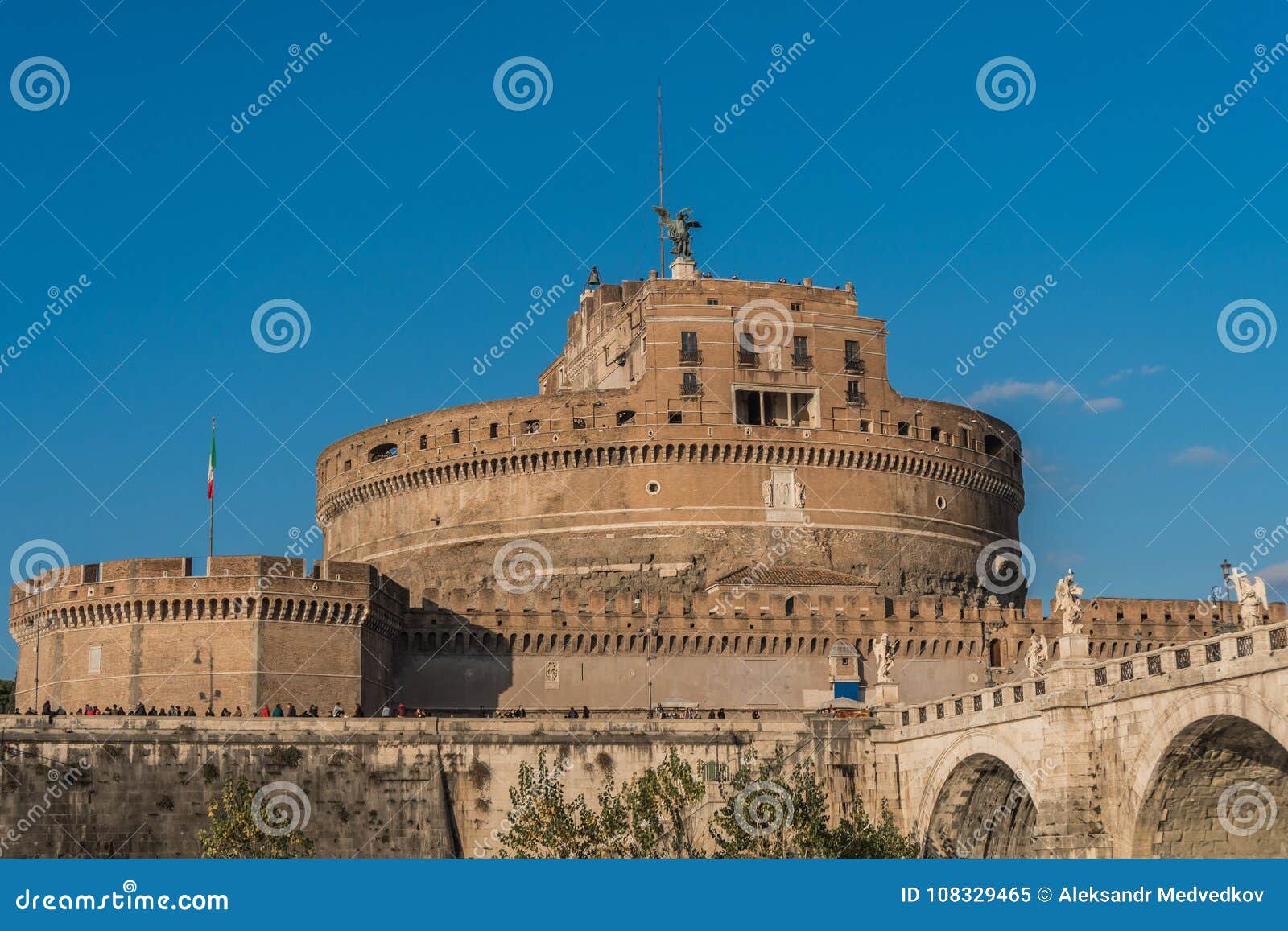 Saint Angelo castle stock image. Image of landmark, european - 108329465