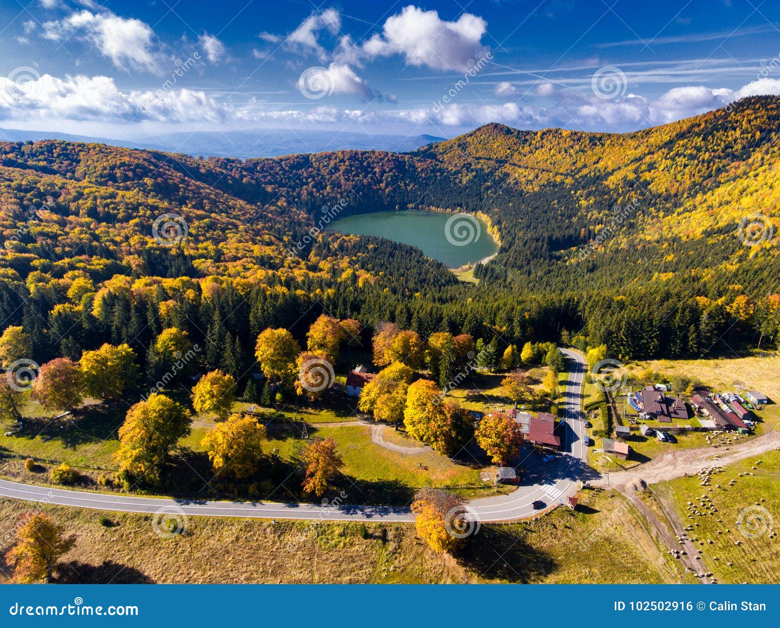 Saint Anna Lake Lacul Sfanta Ana, Tusnad Harghita, Romania Stock ...