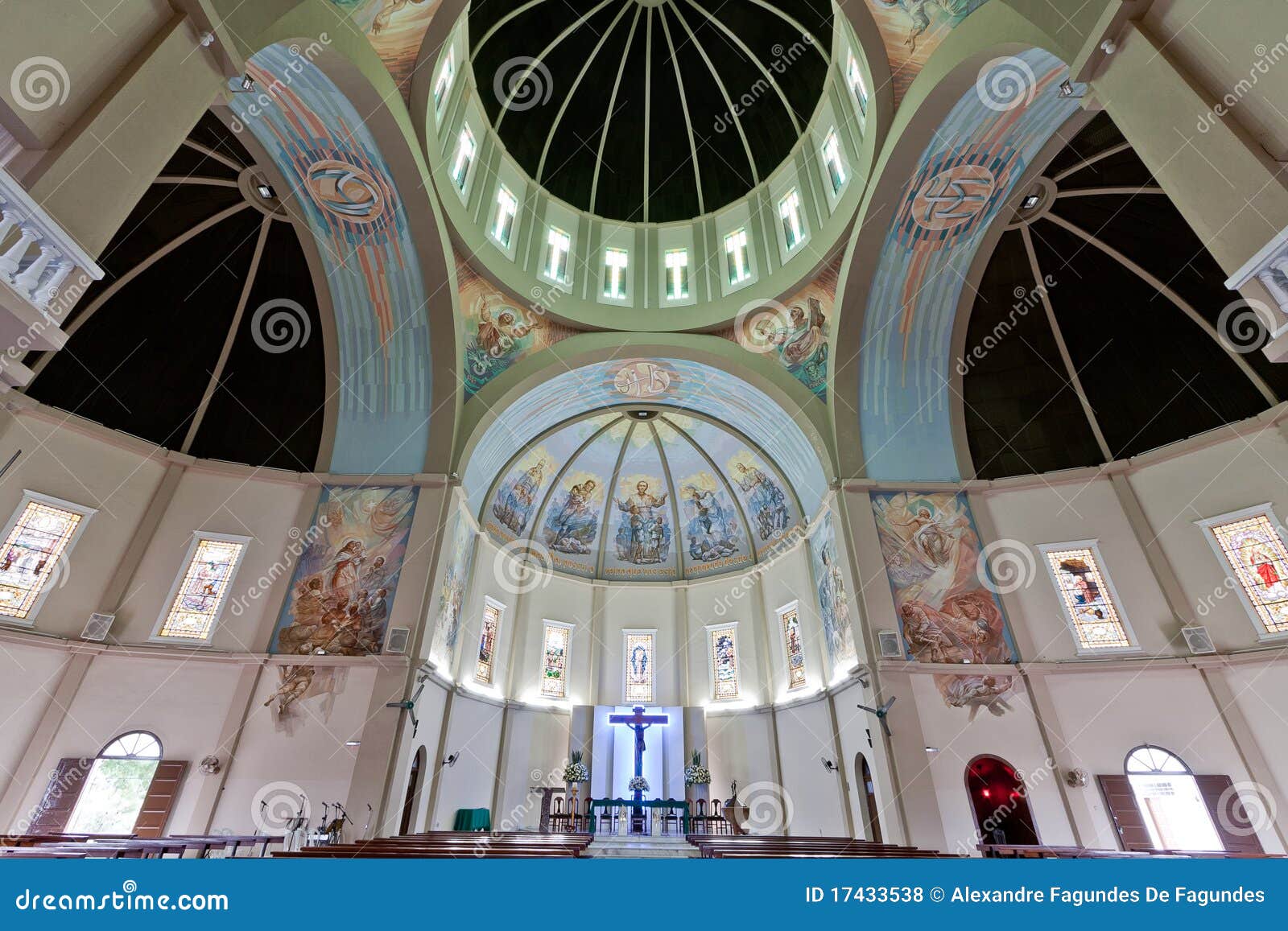 Saint Anthony Basilica Ceiling Vitoria Brazil Stock Photo - Image of ...
