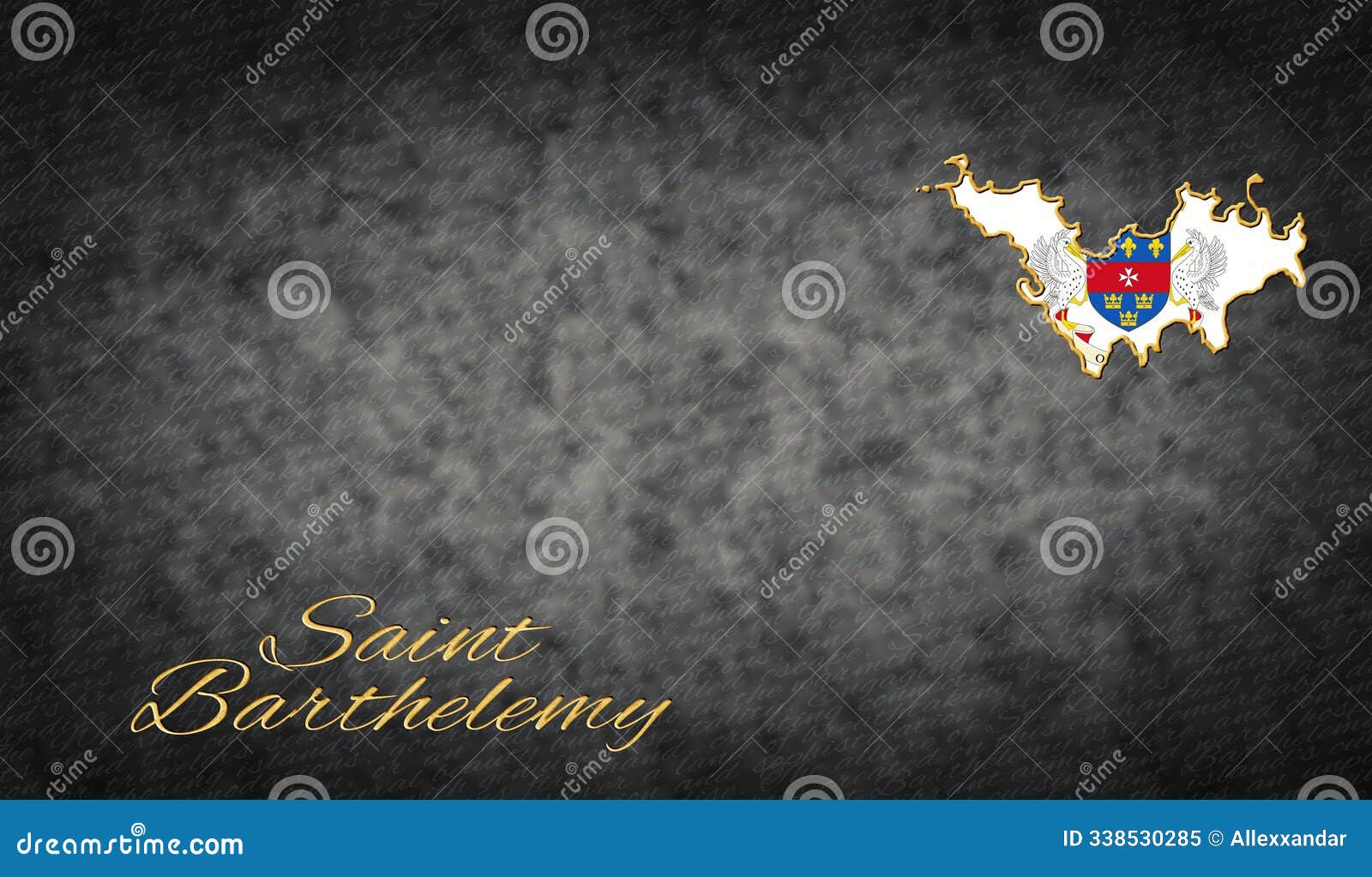 Saint Barthelemy Symbols, Map of Saint Barthelemy Stock Image - Image ...