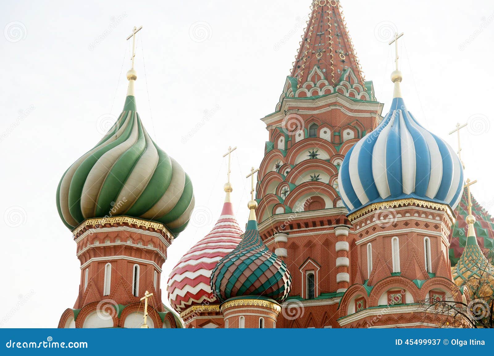 Saint Basil S Cathedral Domes Closeup, Red Square, Moscow Stock Image ...