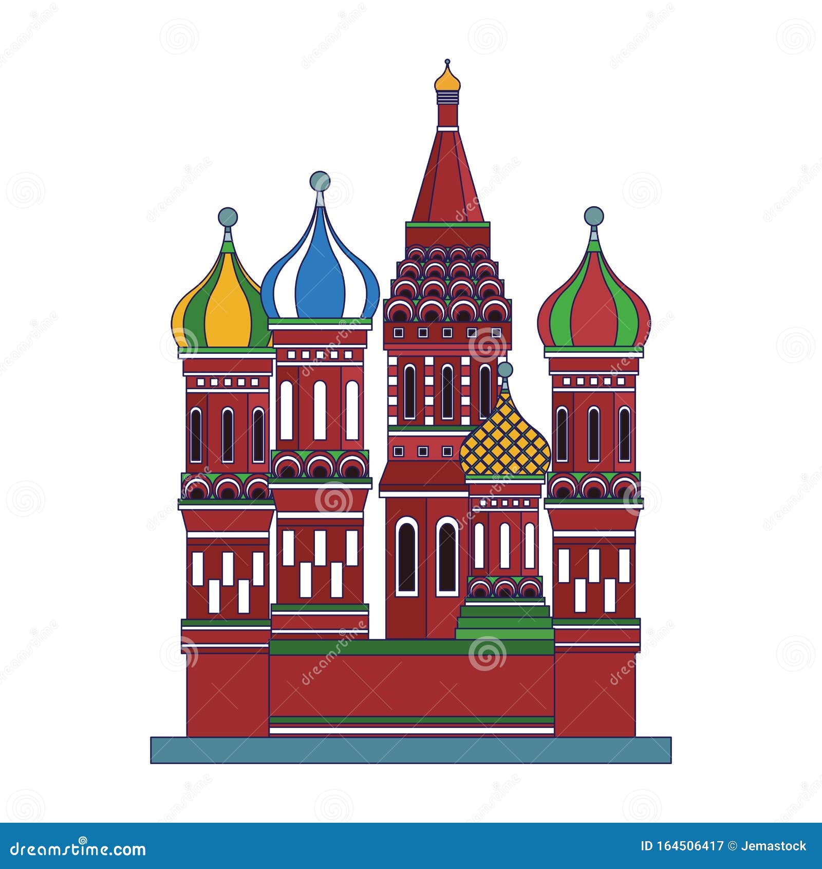 Saint Basils Cathedral Icon, Flat Design Stock Vector - Illustration of ...