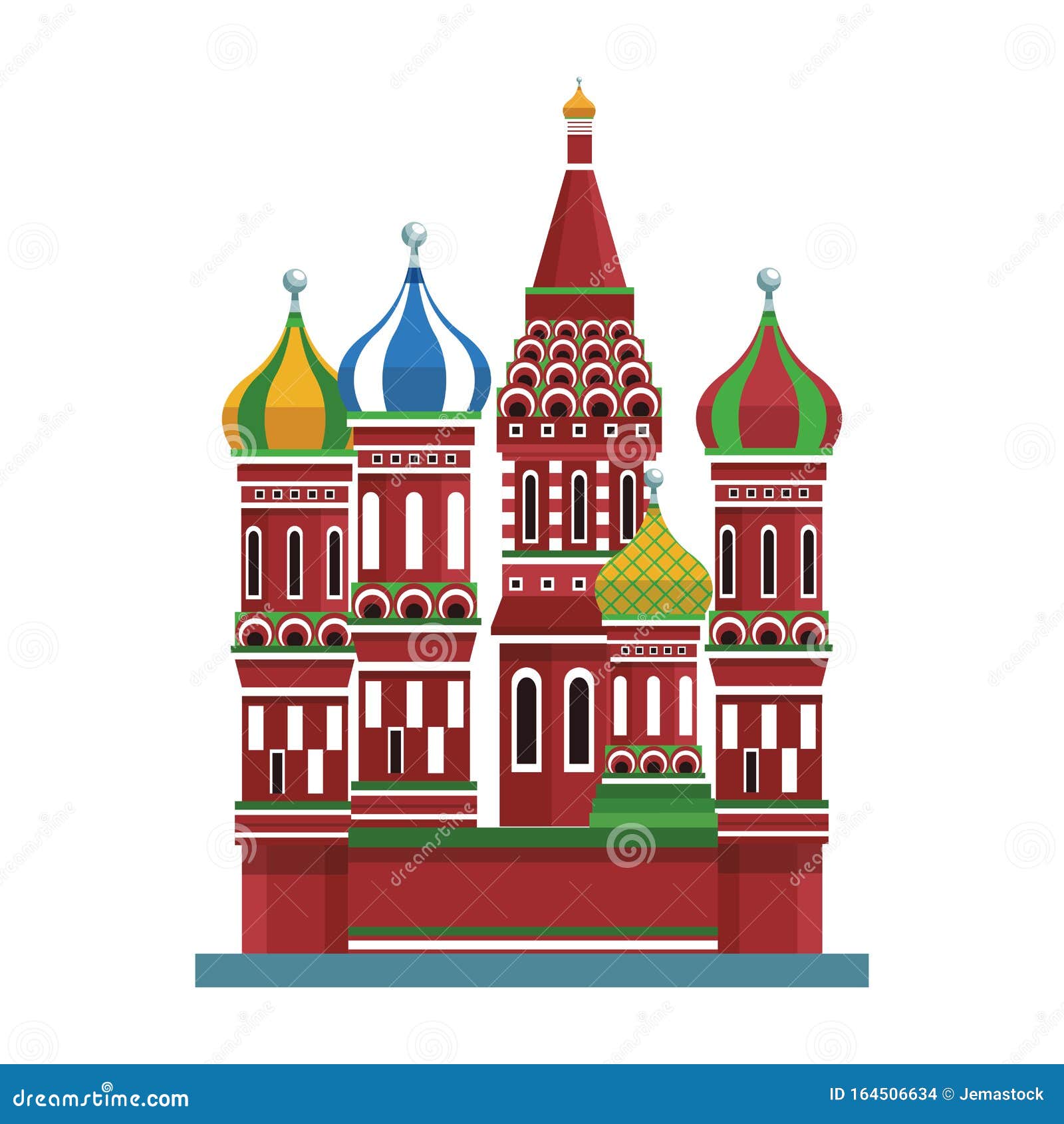 Saint Basils Cathedral Icon, Flat Design Stock Vector - Illustration of ...