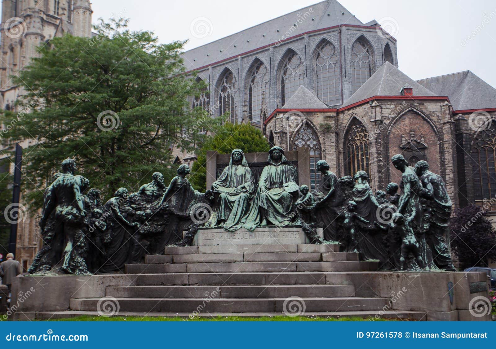 Saint-Bavon Statue editorial stock photo. Image of medieval - 97261578