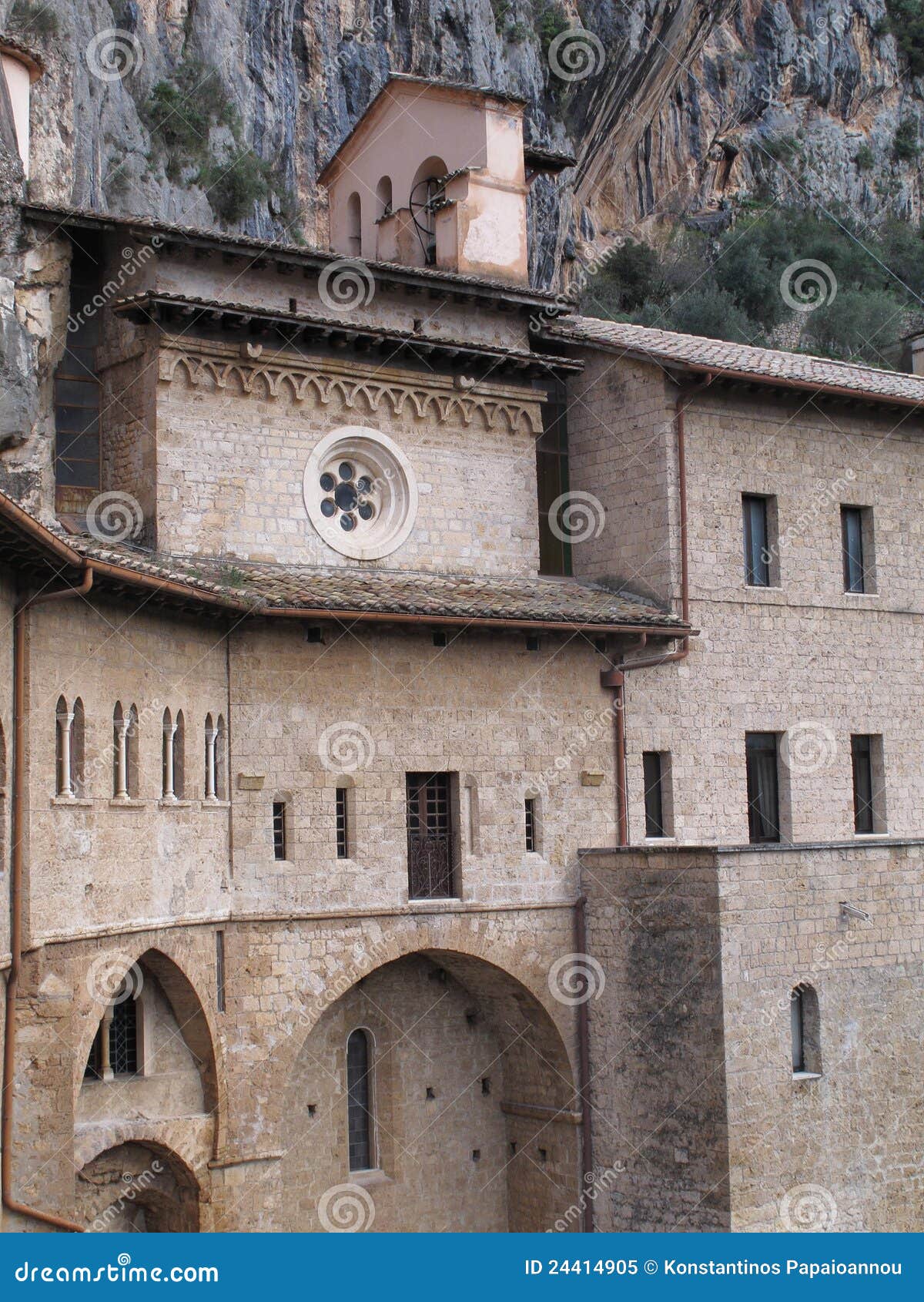 The Saint Benedicts Monastery in Italy Stock Image - Image of historic ...