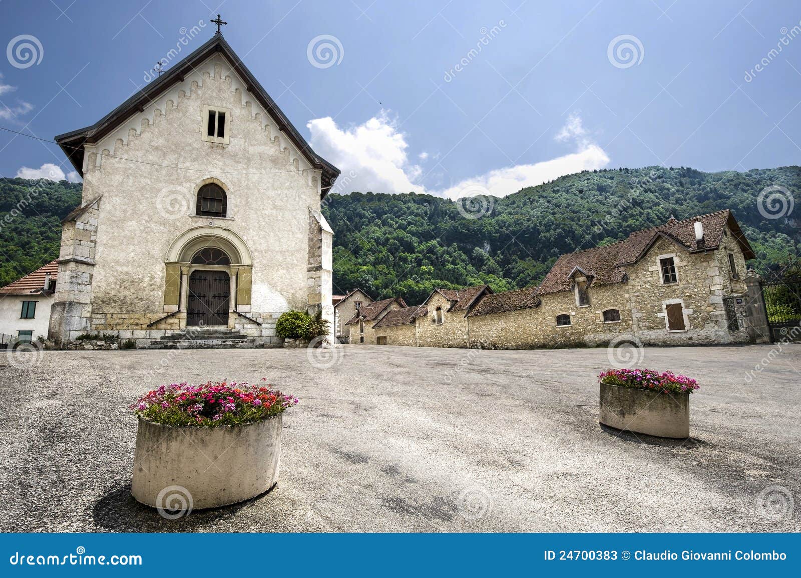 Saint-Beron stock image. Image of flowers, village, christian - 24700383