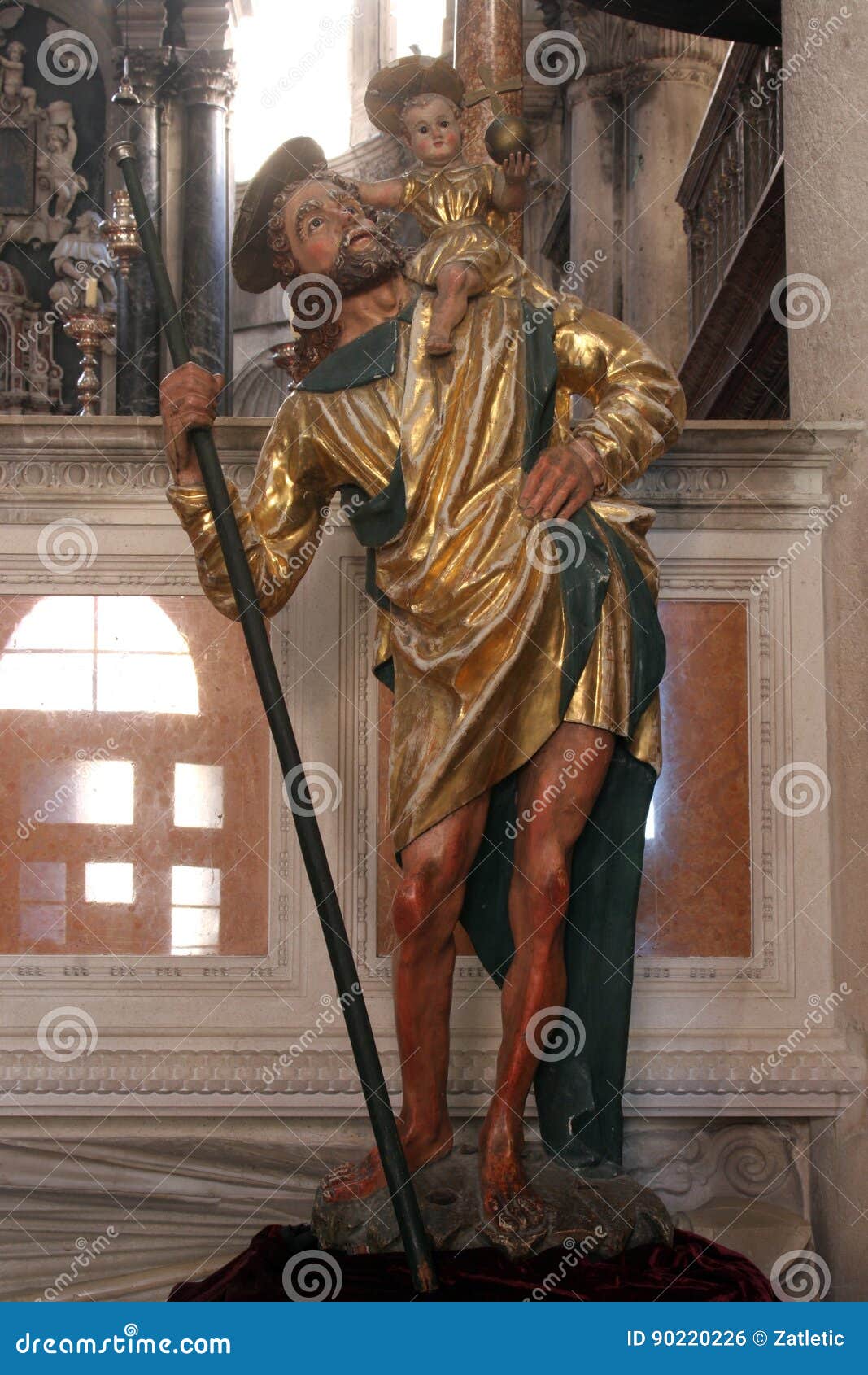 Saint Christopher stock photo. Image of beautiful, christianity - 90220226
