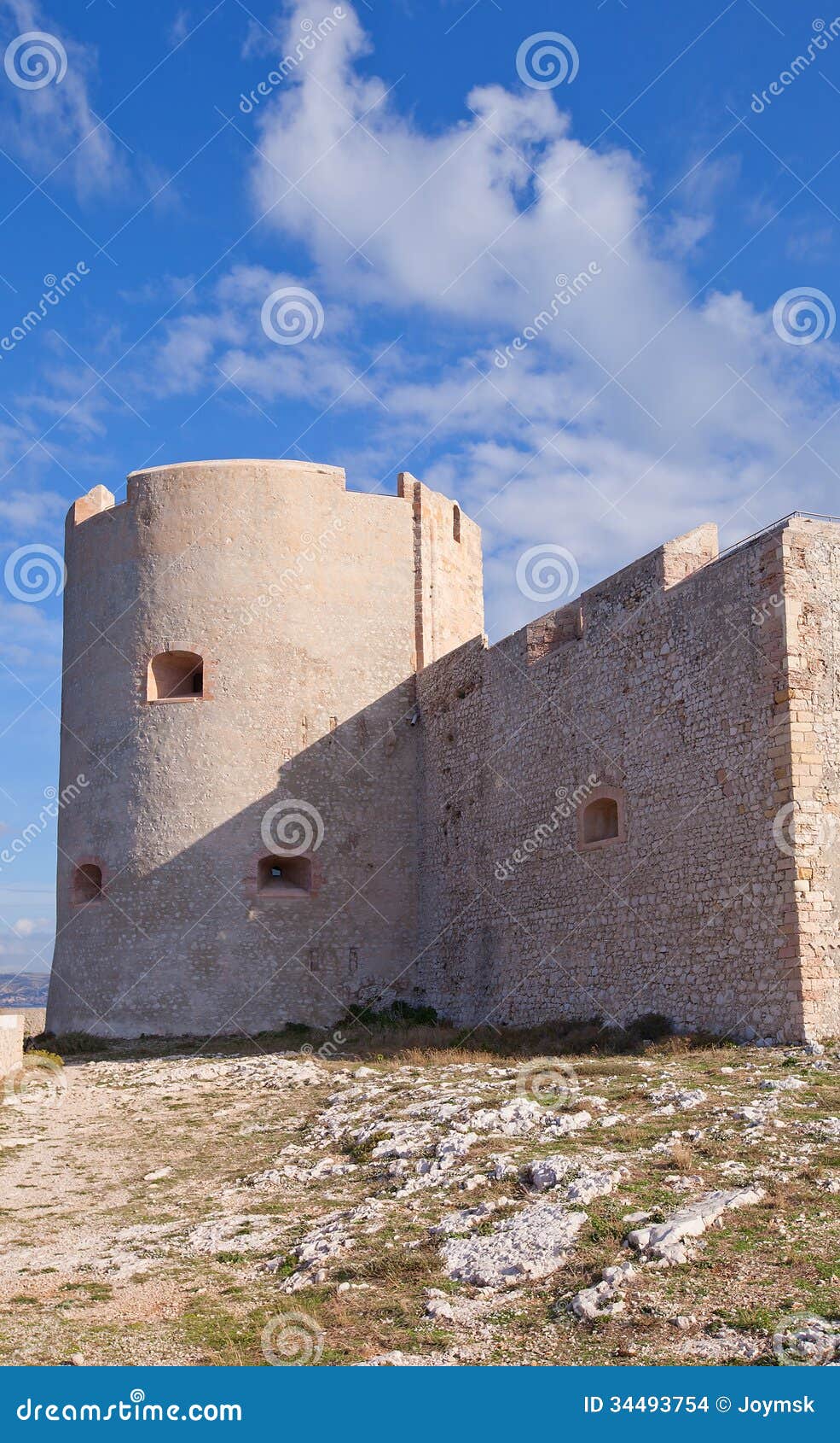 Saint Christopher Tower (main Keep) of If Castle (circa 1531) Stock ...