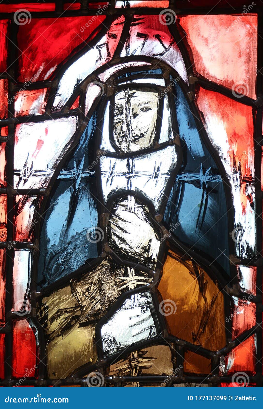 Saint Edith Stein, Stained Glass Window In St. John Church In Piflas ...