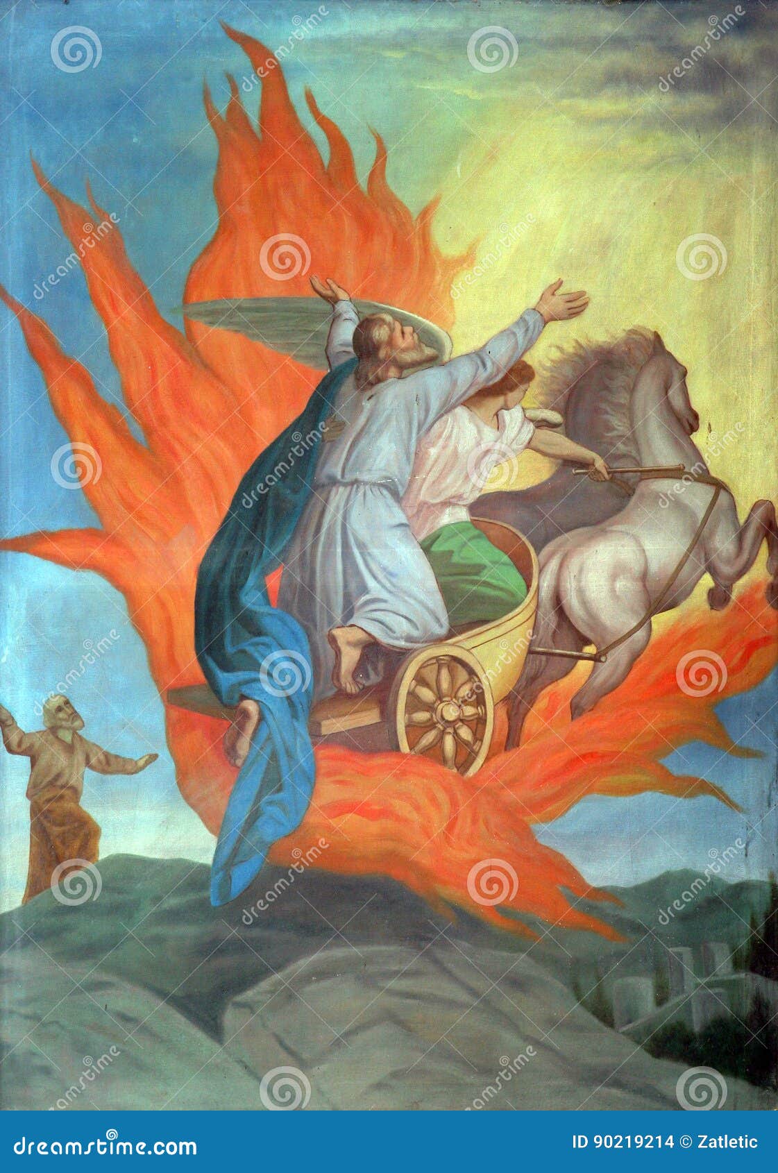 Saint Elijah stock illustration. Illustration of famous - 90219214