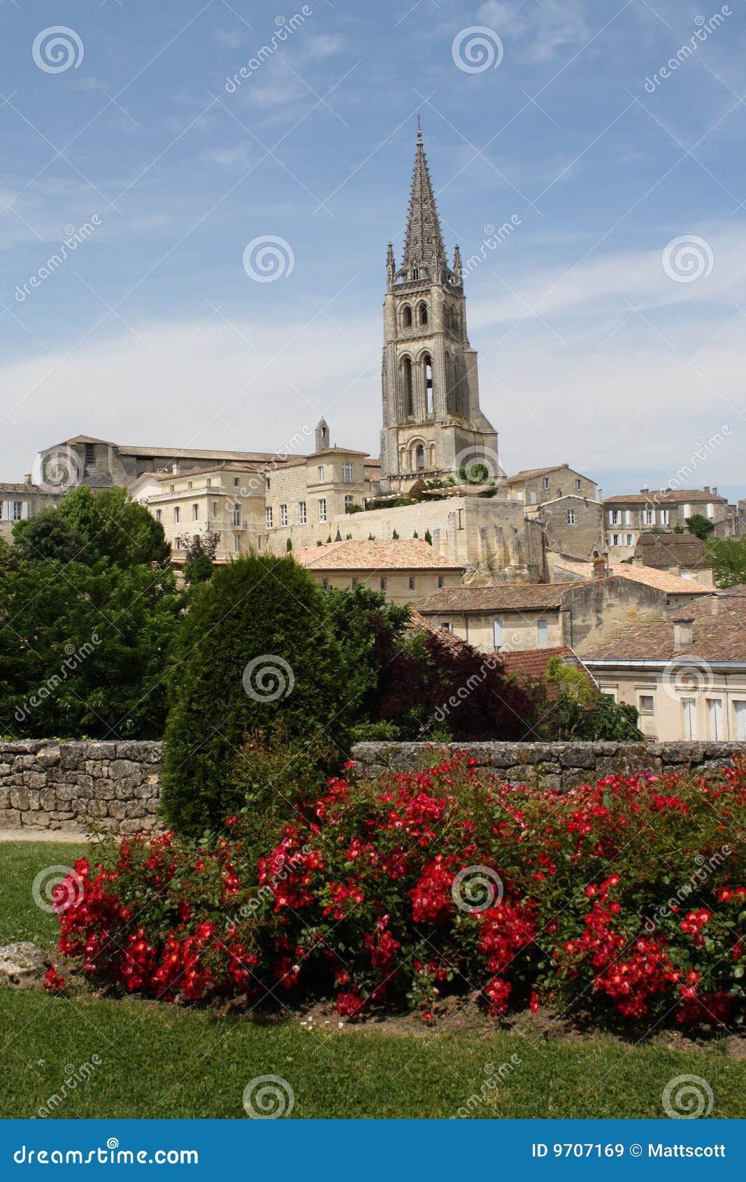 Saint Emilion, Gironde, France. Vineyards And Ruins Of The Medieval ...