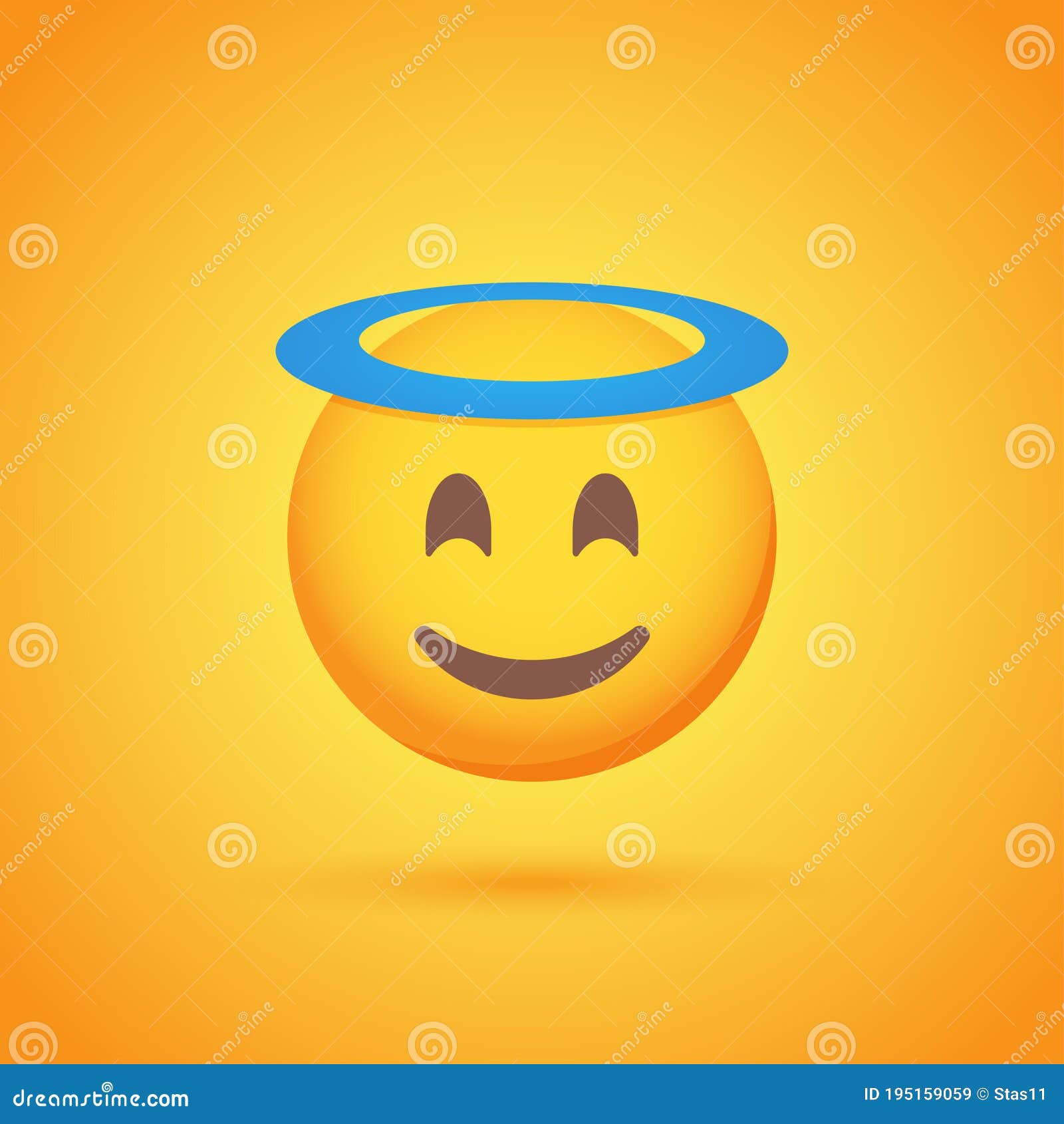 Saint Emoticon Smile Icon with Shadow for Social Network Design Stock ...