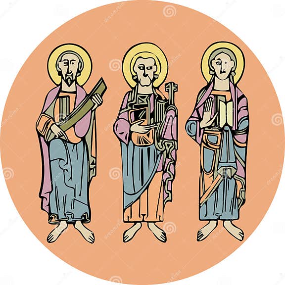 Saint figures stock vector. Illustration of holy, isolated - 47548778