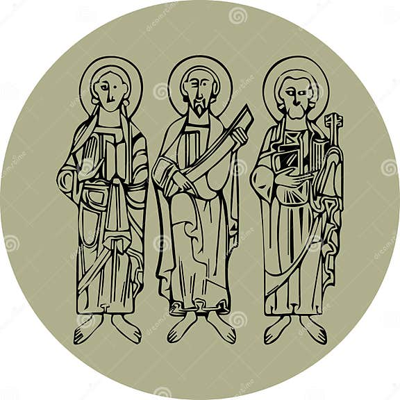 Saint figures stock vector. Illustration of holy, religious - 47548830