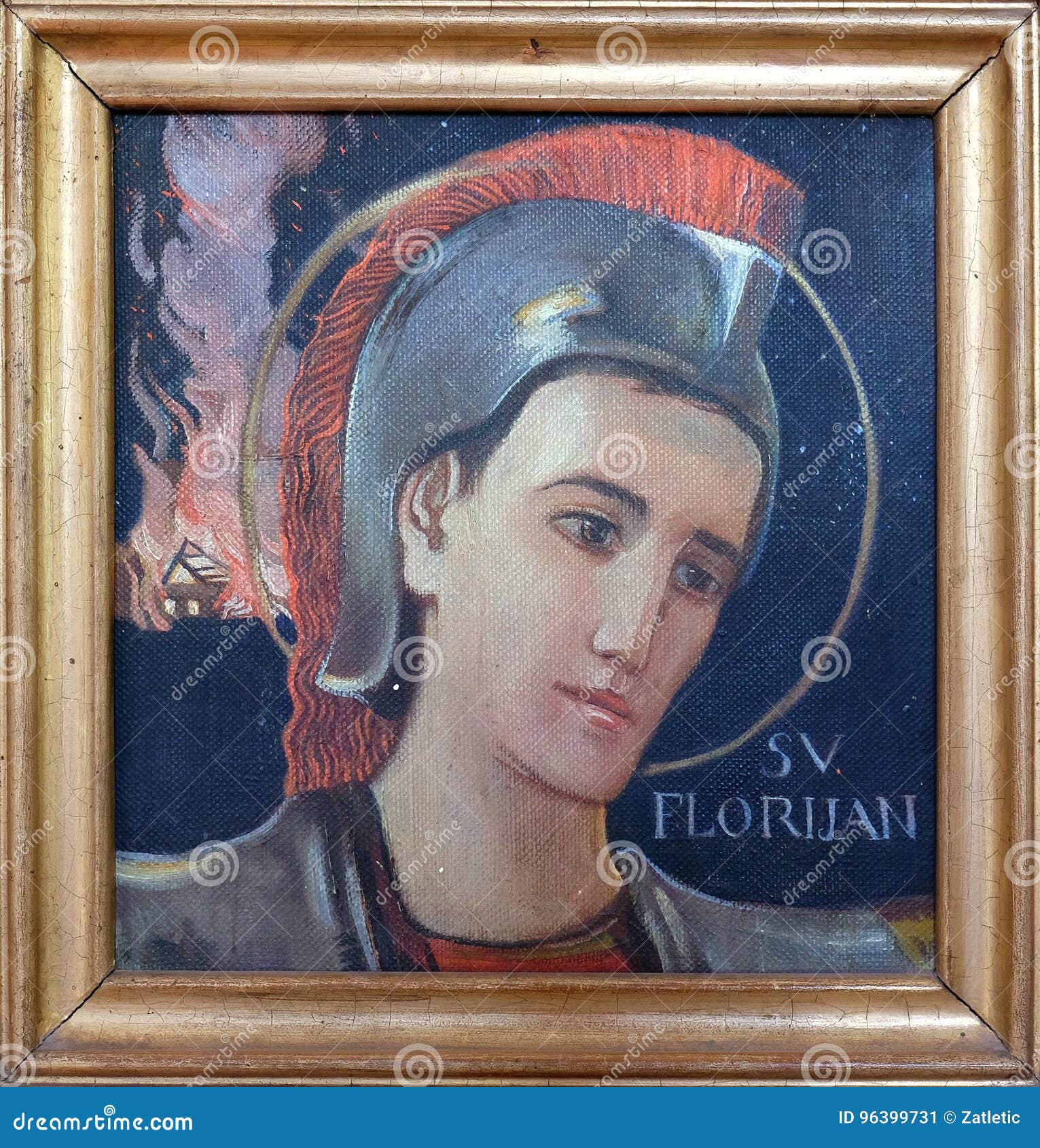 Saint Florian imagem de stock. Imagem de espiritual, florim - 96399731