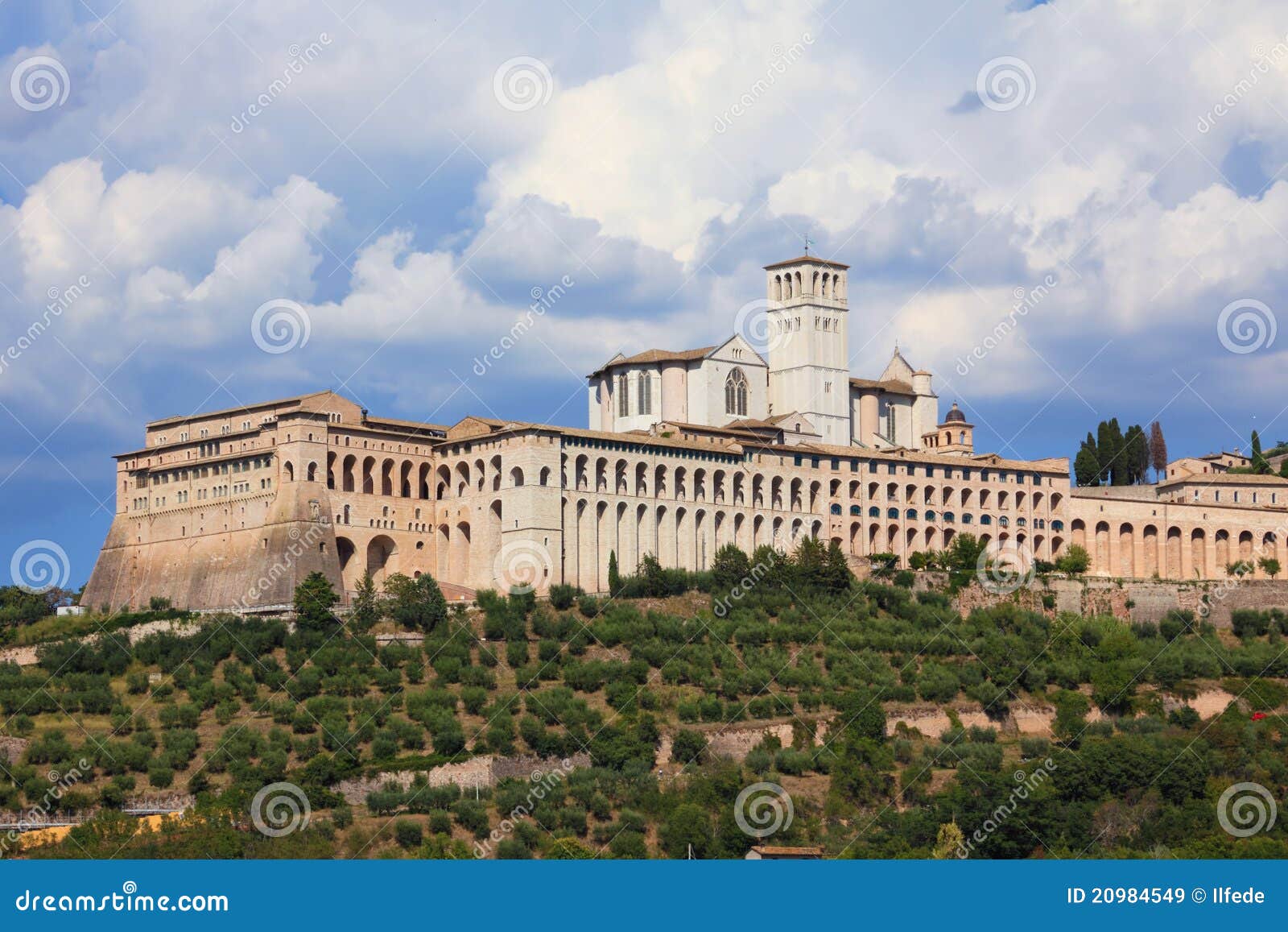 Saint Francis Abbey in Assisi, Italy Stock Image - Image of italy ...