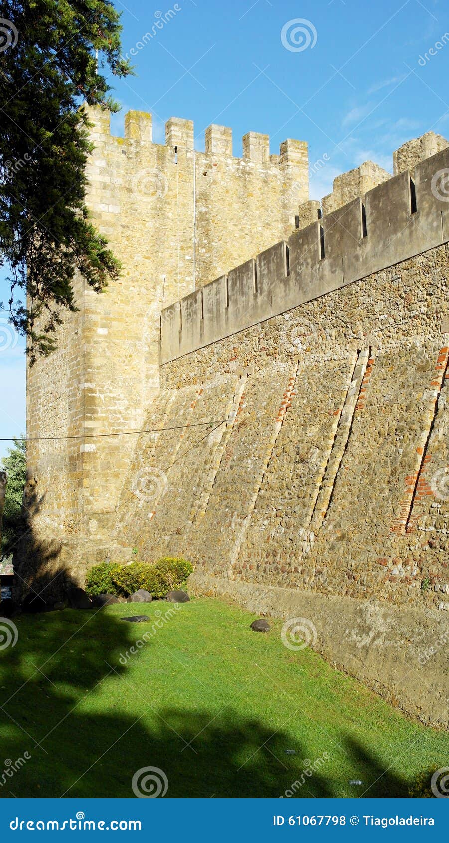 Saint George Castle, Lisbon, Portugal Stock Photo - Image of ...
