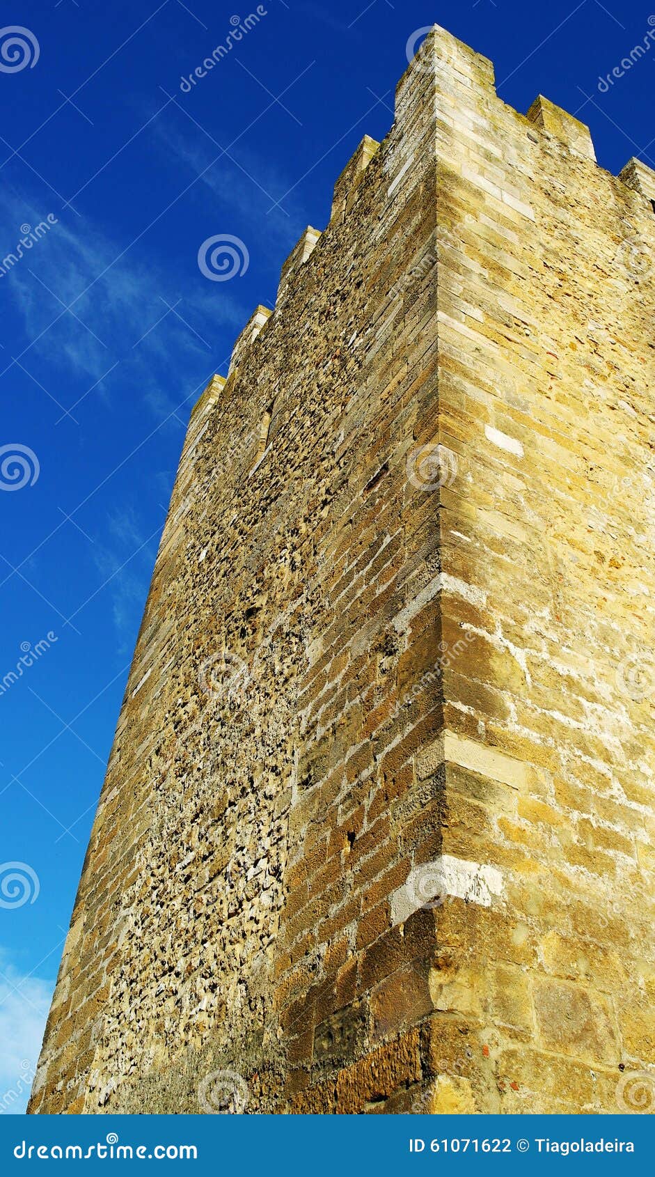 Saint George Castle, Lisbon, Portugal Stock Photo - Image of ...