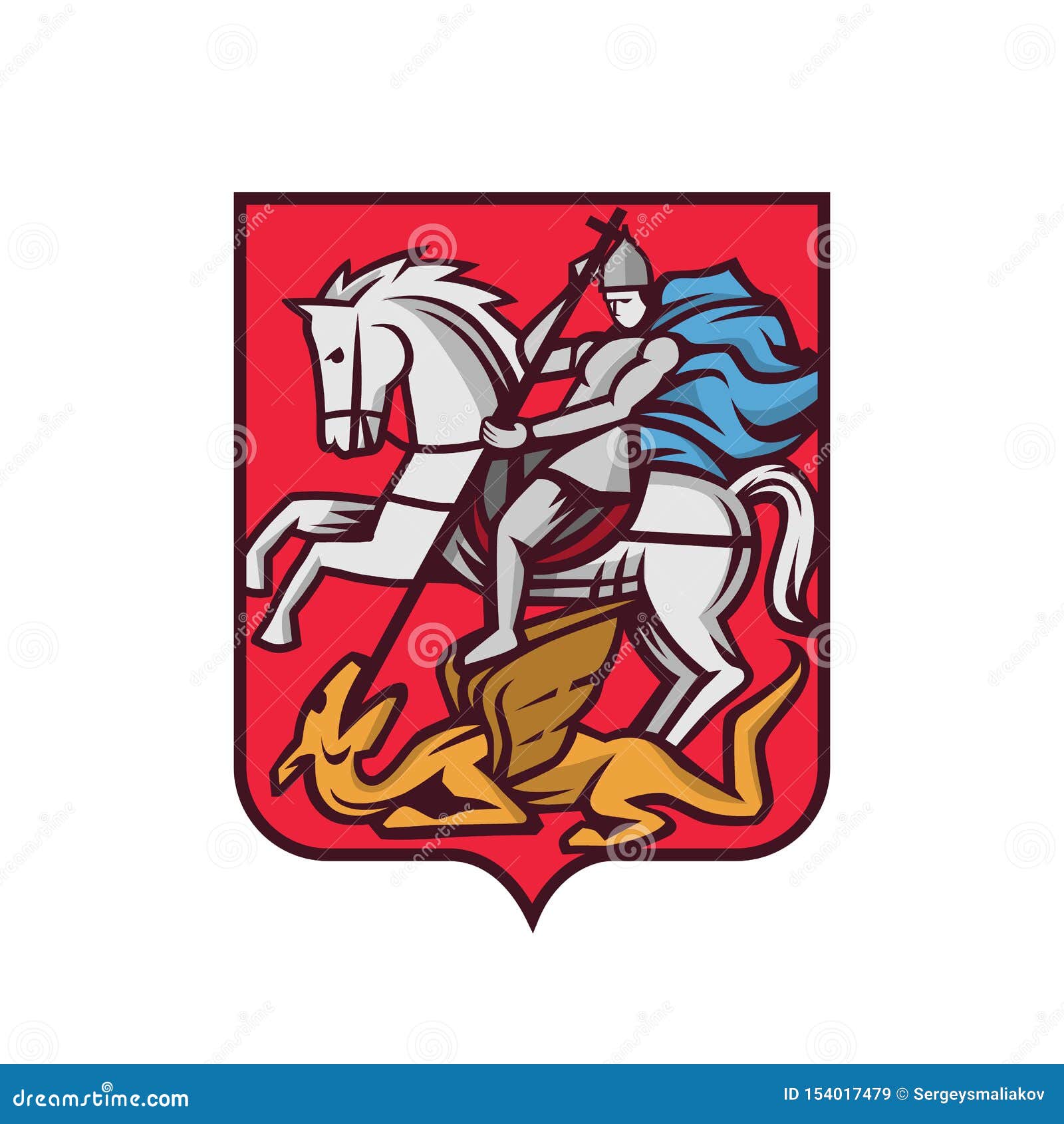 Saint George coat of arms. stock vector. Illustration of fabric - 154017479