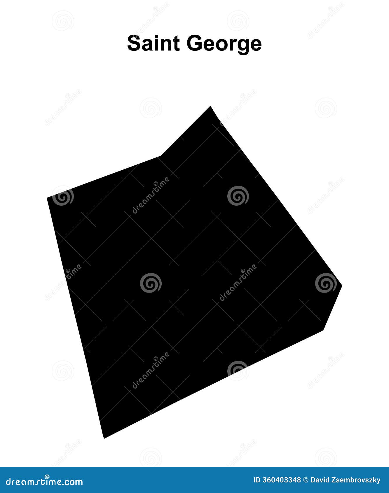 Saint George Outline Map Vector Illustration | CartoonDealer.com #360429834