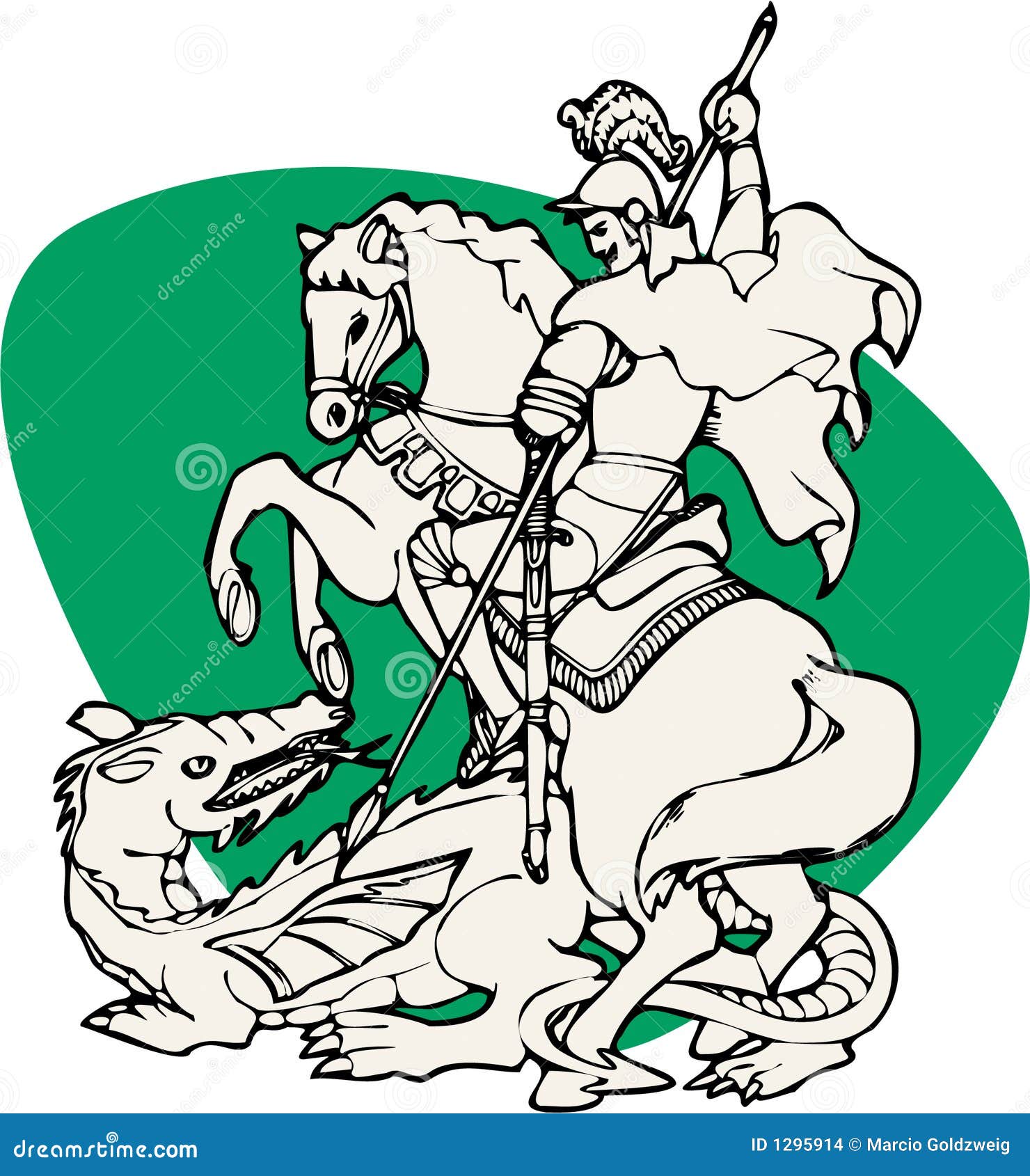 St George - S?o Jorge ilustração do vetor. Ilustração de medieval - 1295914