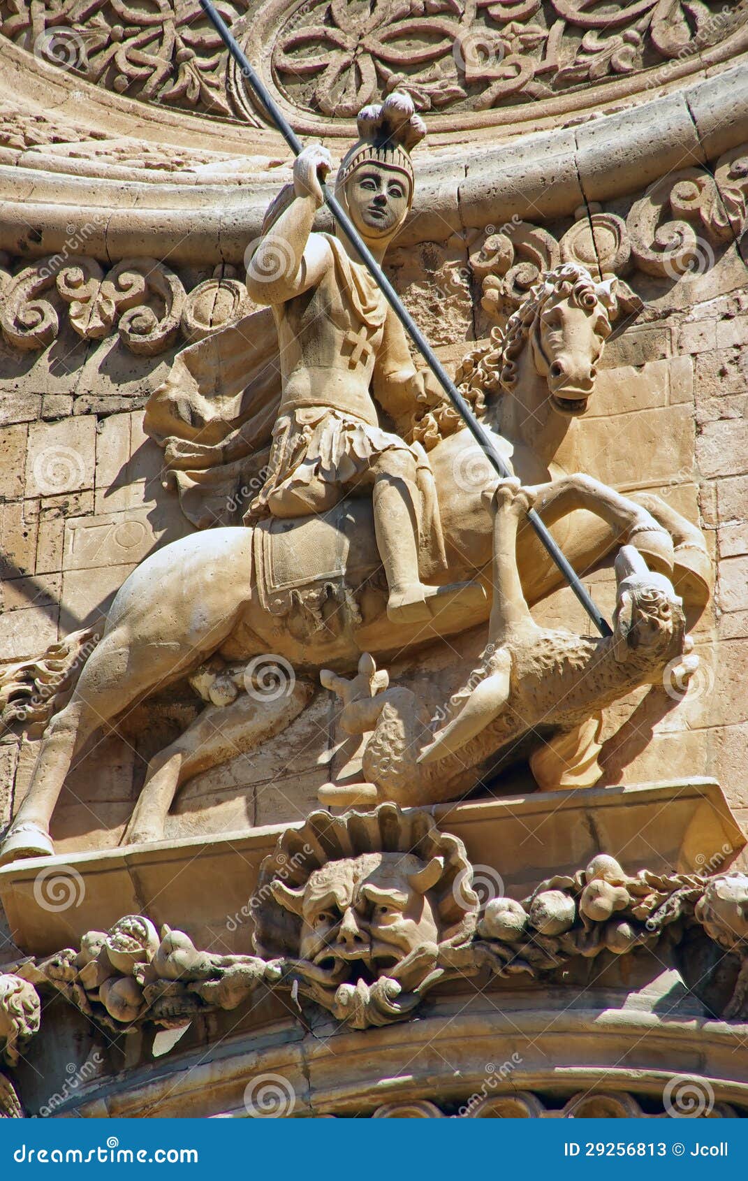 Saint George Statue stock image. Image of saint, brick - 29256813