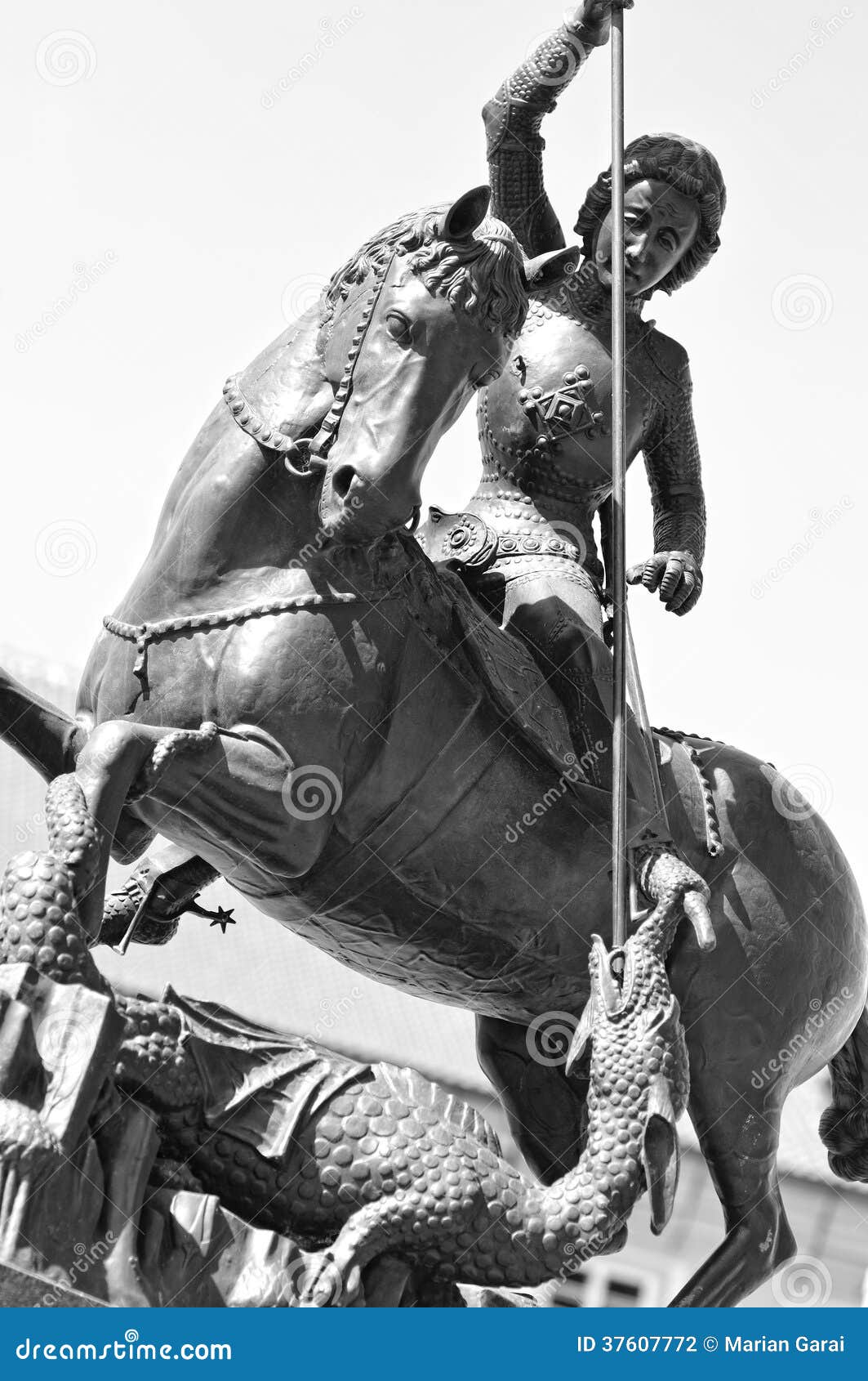 Saint George Statue, Prague Stock Photo - Image of water, horse: 37607772