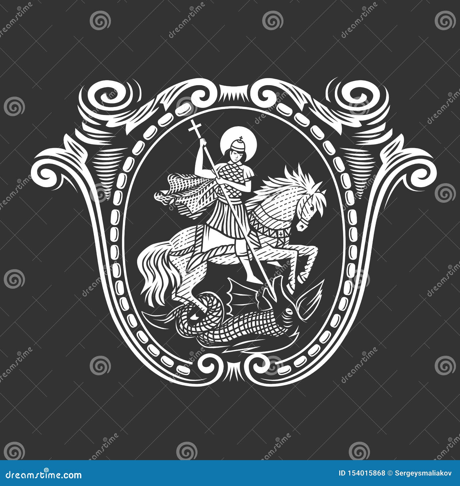 Saint George. Vector Illustration Stock Vector - Illustration of georgi ...