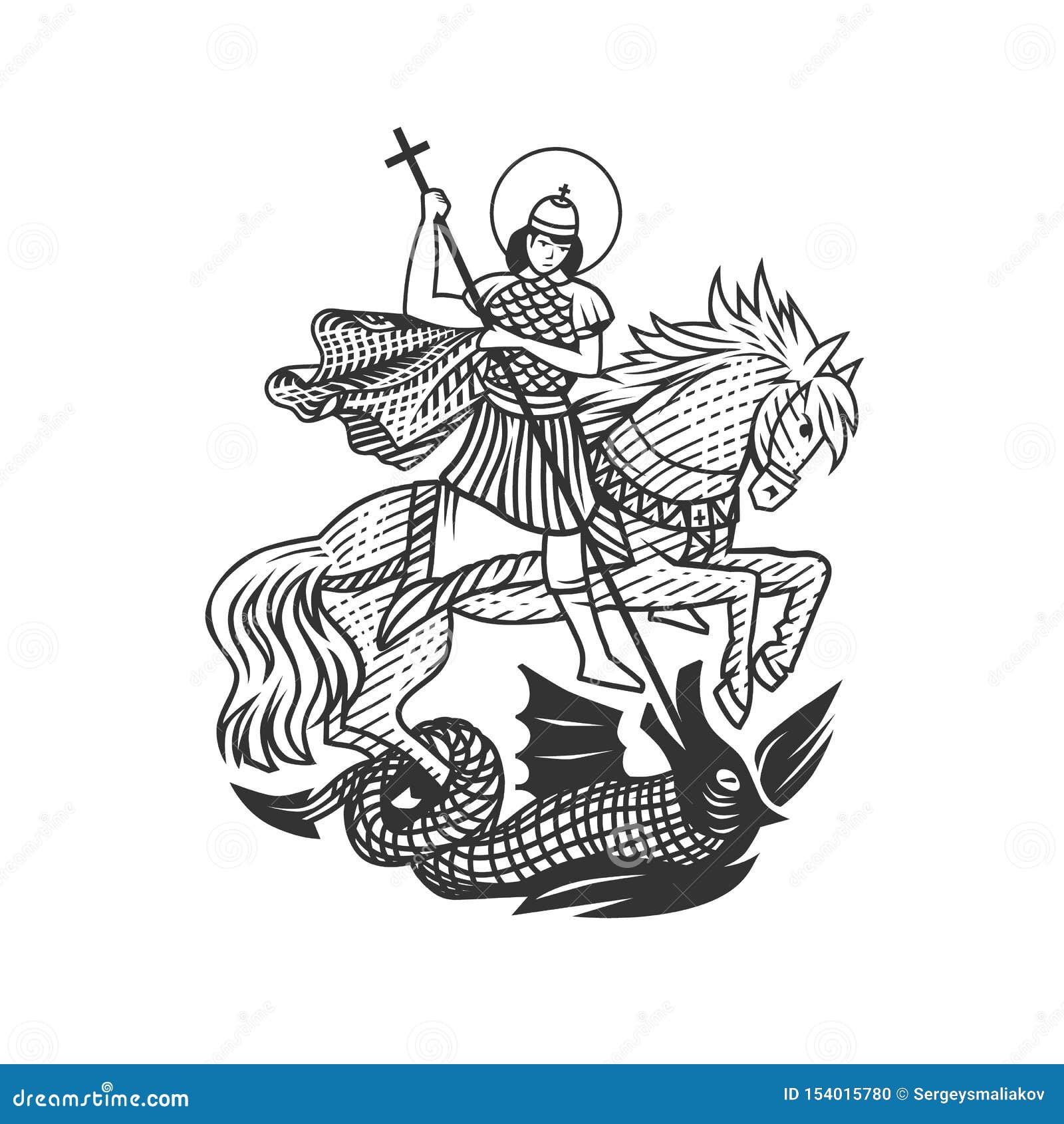 Saint George. Vector Illustration Stock Vector - Illustration of ...