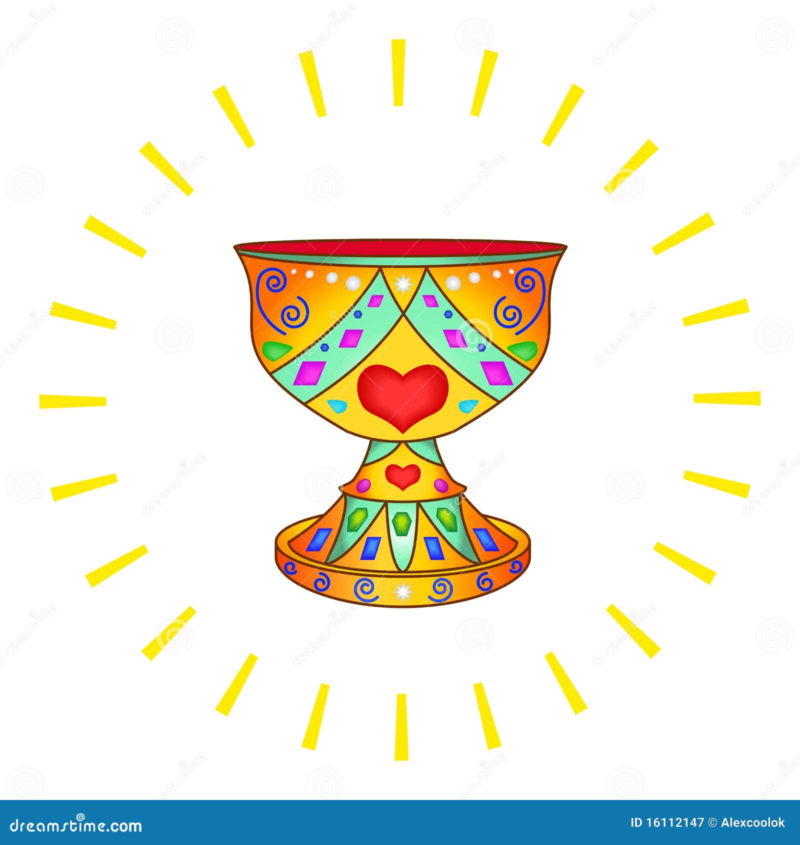 Saint Graal et le soleil illustration de vecteur. Illustration du ...